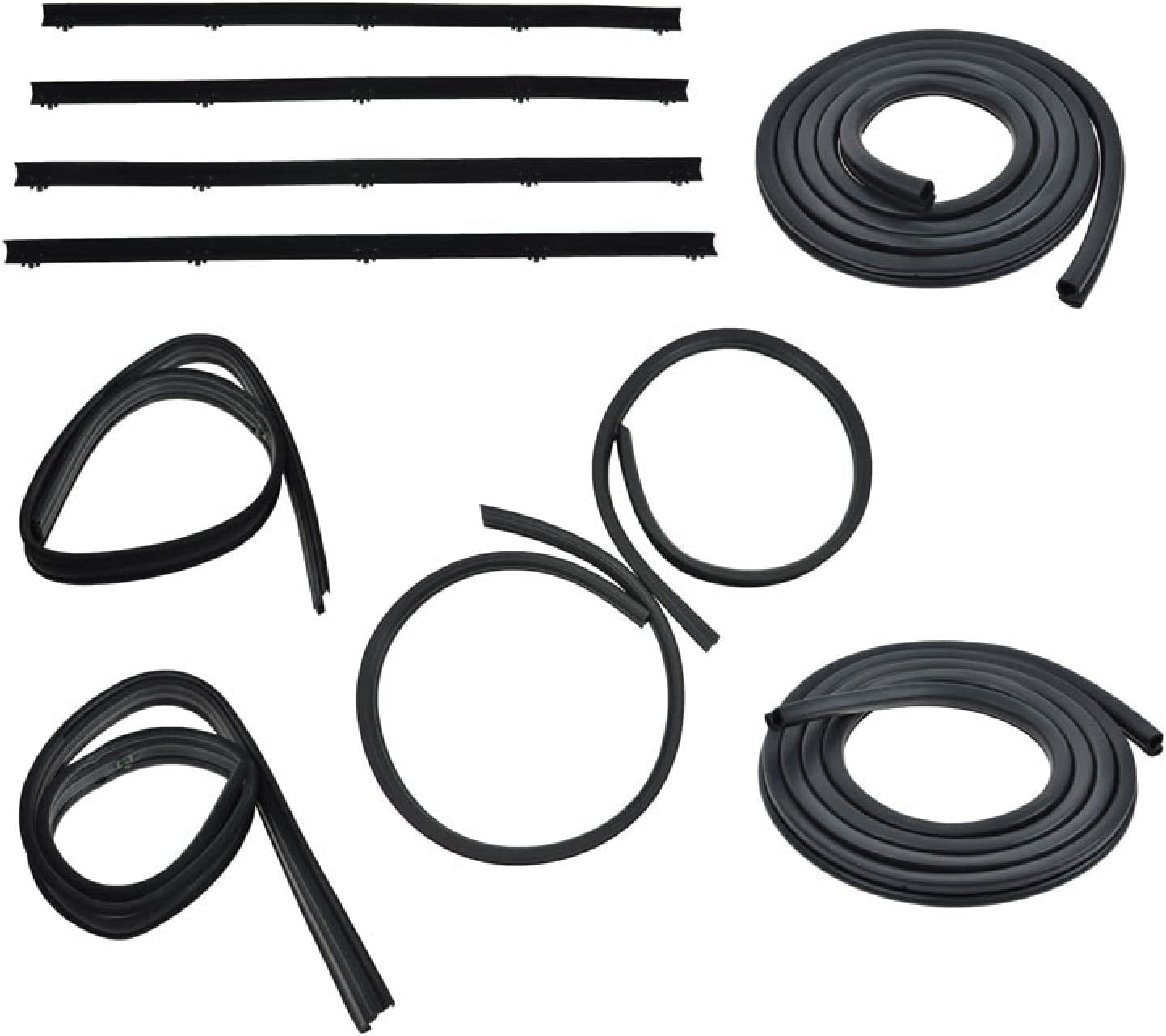 Door & Window Run Channel Weatherstrip Seals Set Kit Compatible with ...