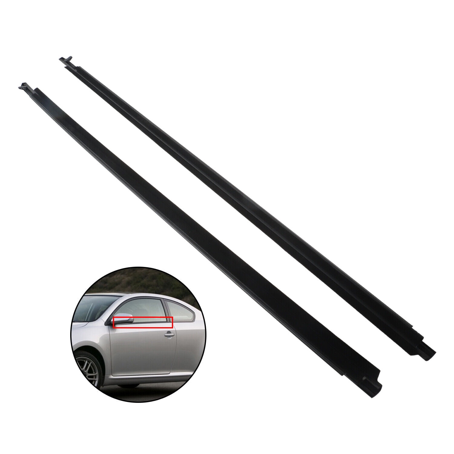 Door Window Sweep Belt Molding Weatherstrip Driver & Passenger Side for ...