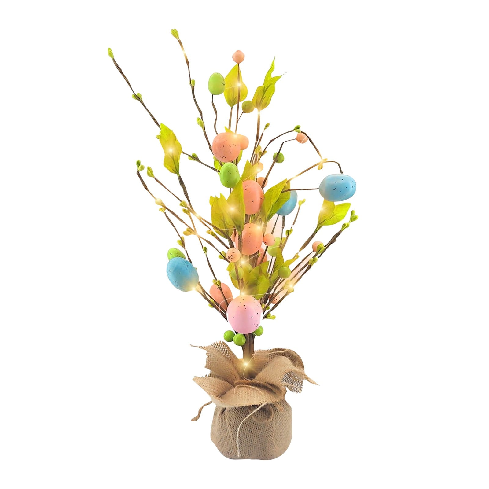 Door Wreath Spring Wreaths For Front Door Easter Egg Decorative Tree ...
