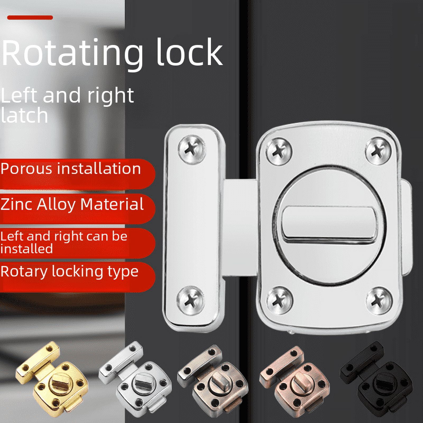 Door bolt latch hotel thickened rotating lock buckle wooden door fixed ...