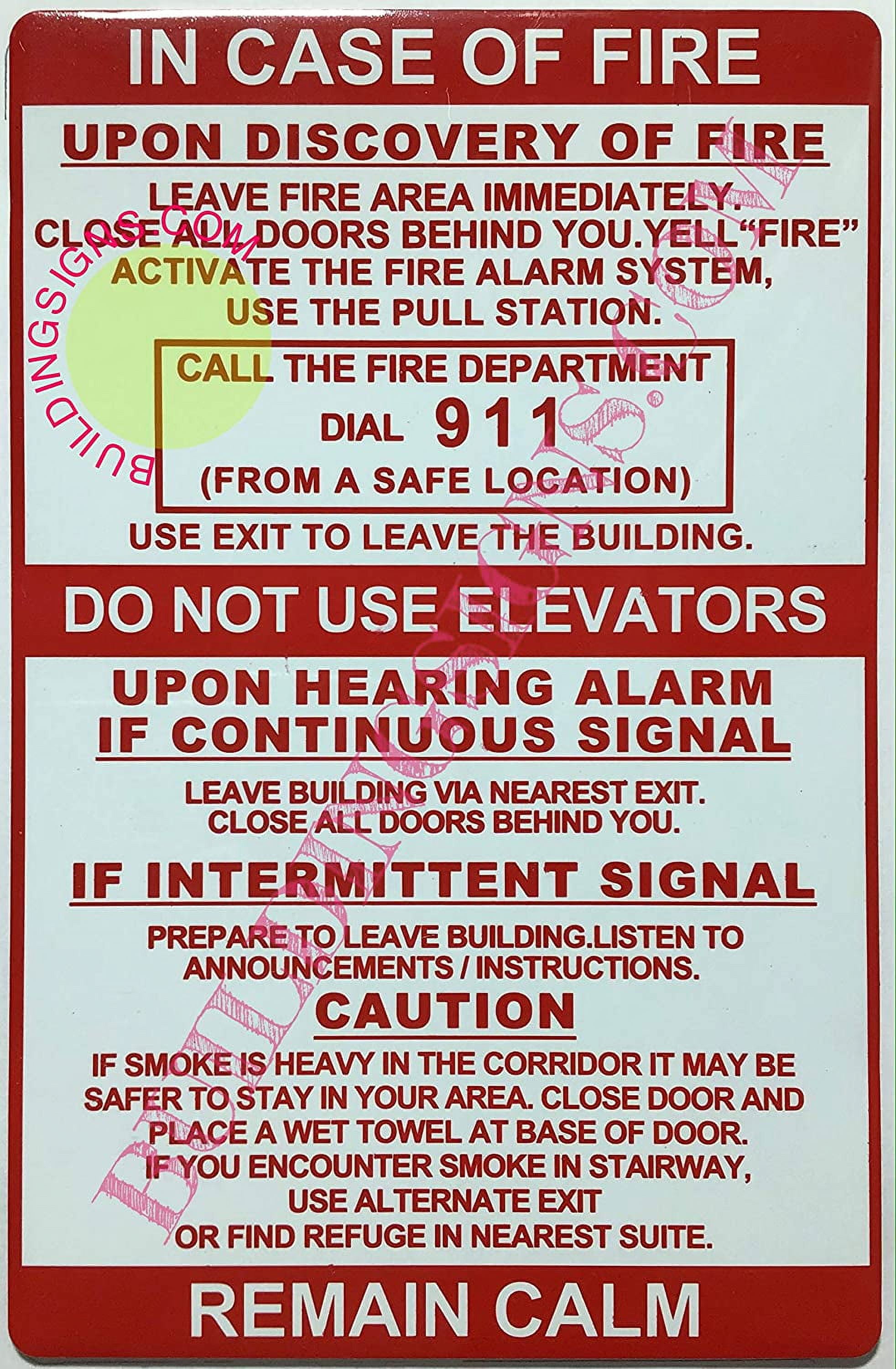 Door fire Notice Sign/Hotel fire Door Sign, Dorms fire Door Sign (White ...