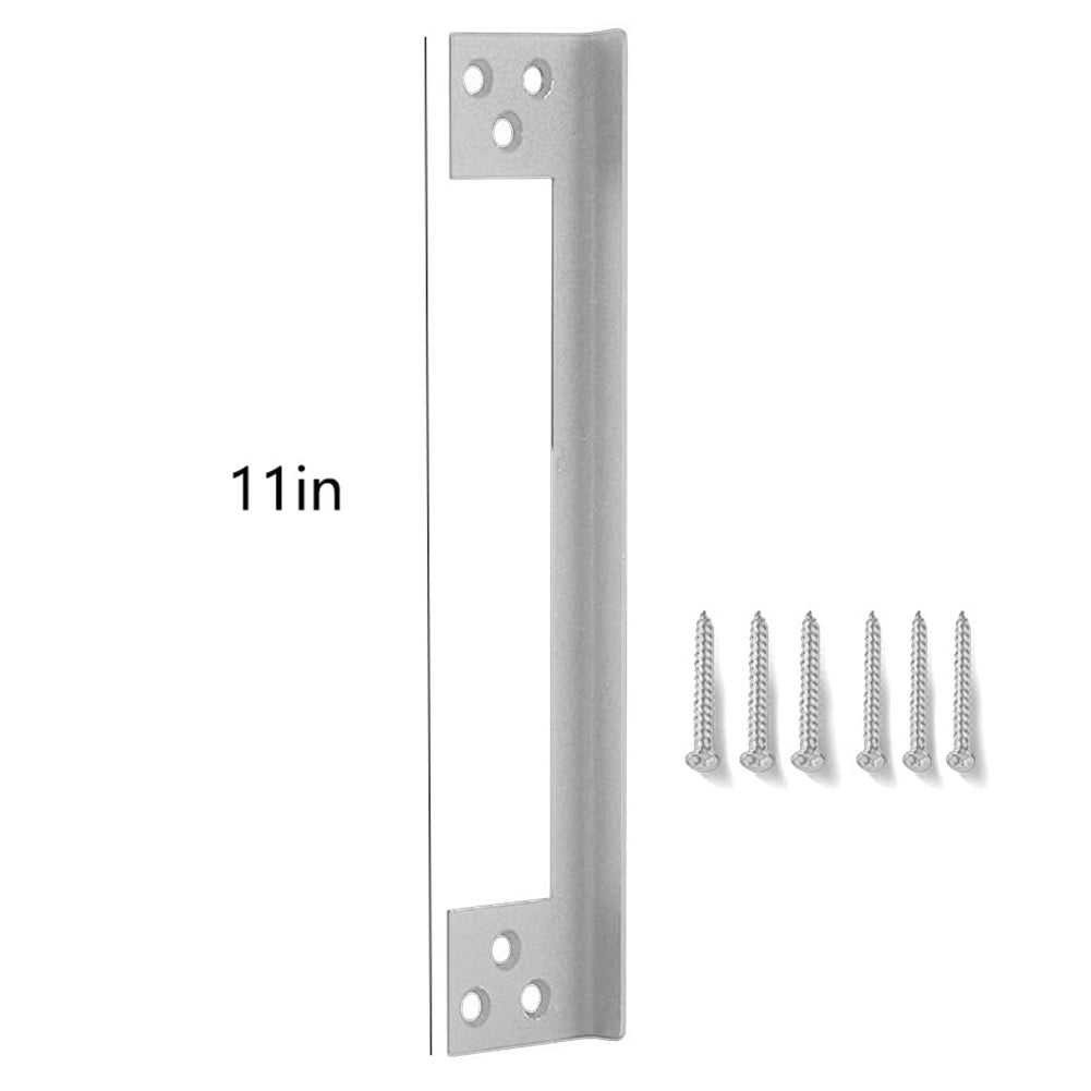 Door latch guard plate silver swing door safety protector door latch ...