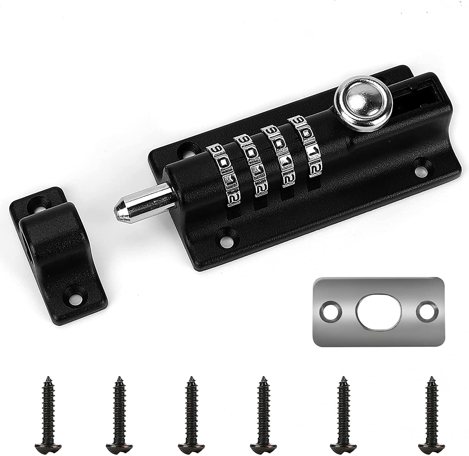 Door lock with code, 4 streets Recodeable door lock Combination lock ...