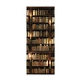 Door stickers covered with stickers Medieval bookshelves Modern ...