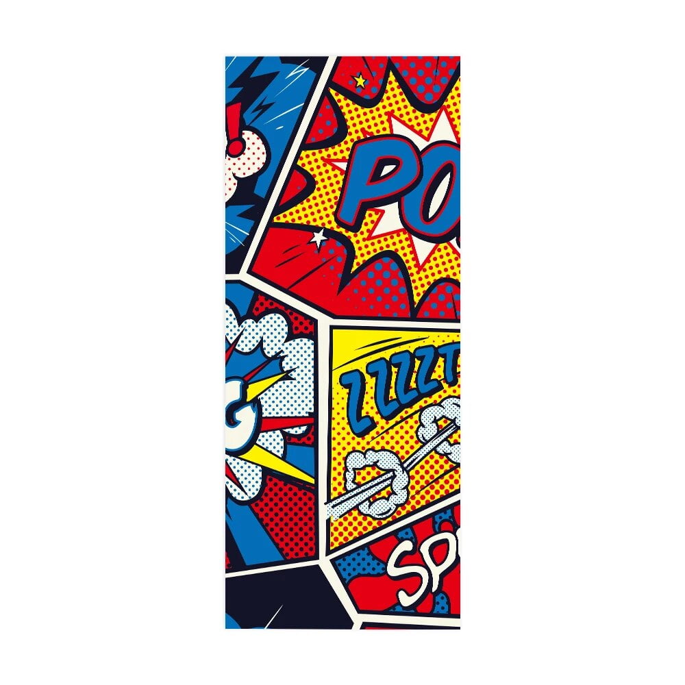 Door stickers covered with stickers Medieval bookshelves Modern ...