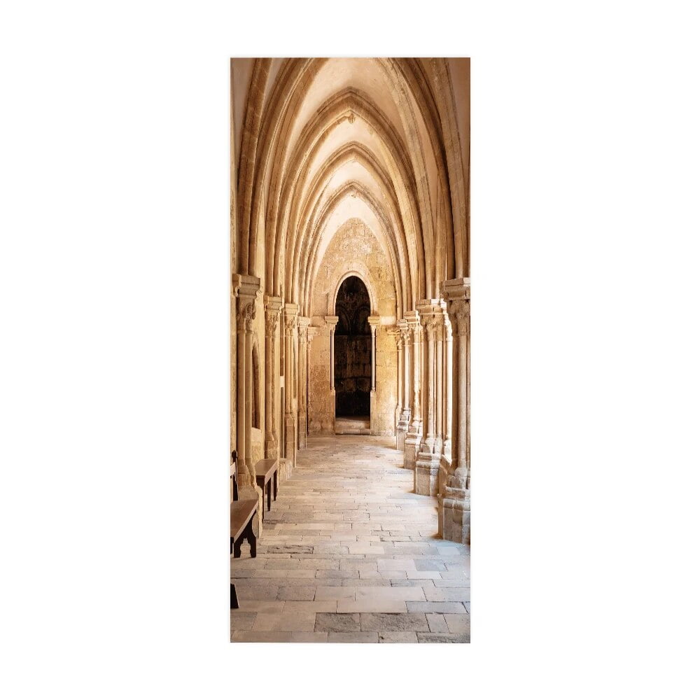 Door stickers covered with stickers Medieval bookshelves Modern ...