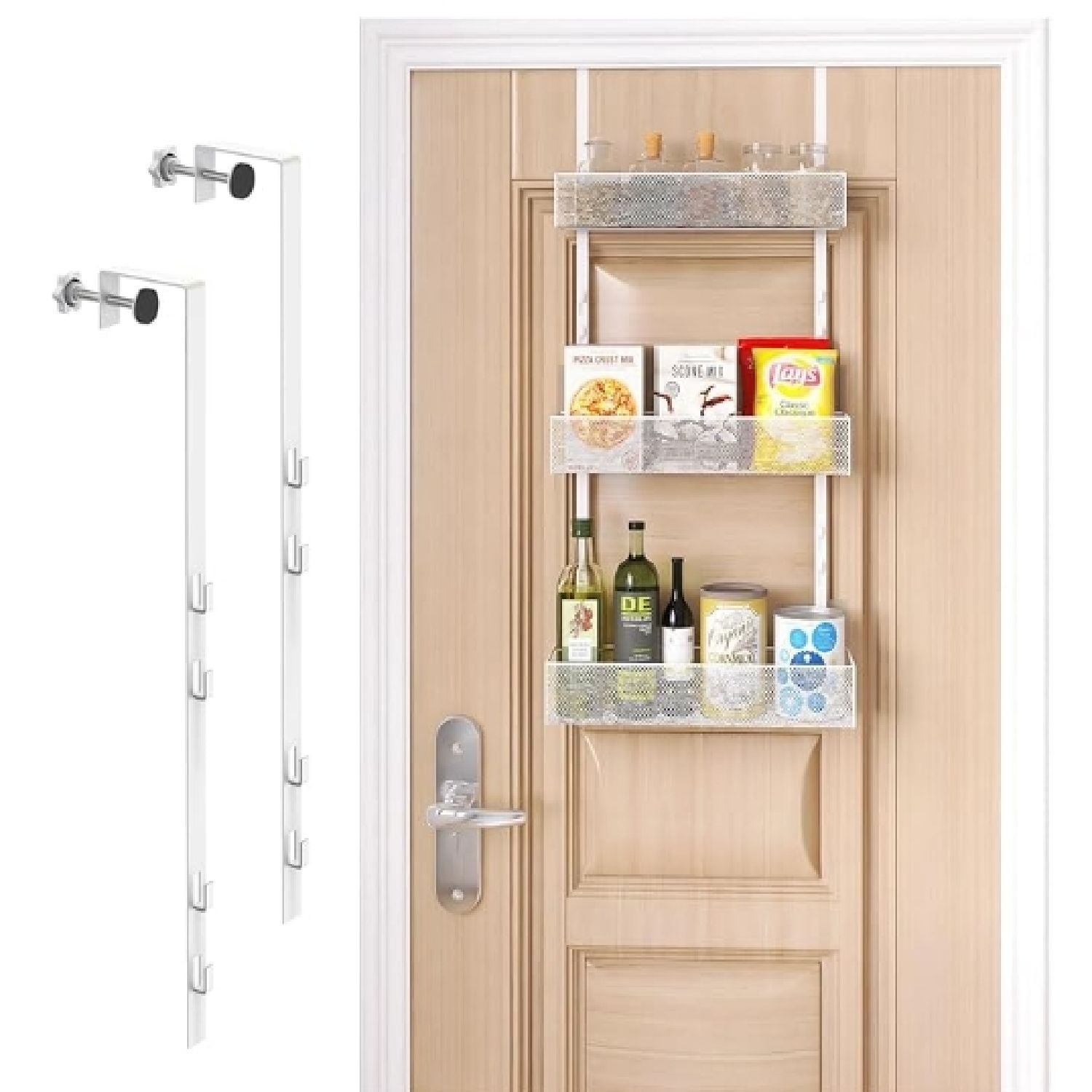 Door style food storage room, sorting rack - three-layer mesh basket ...