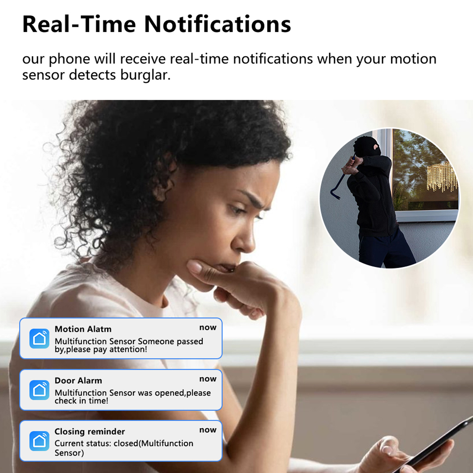 Door and window alarm,Status Alarm Wifi Cousopo With Pir Window Pir ...