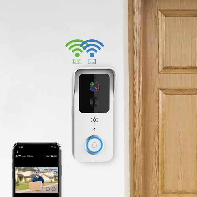 Doorbell Camera Wireless with Chime,2.4G WiFi Smart Video Doorbell with ...