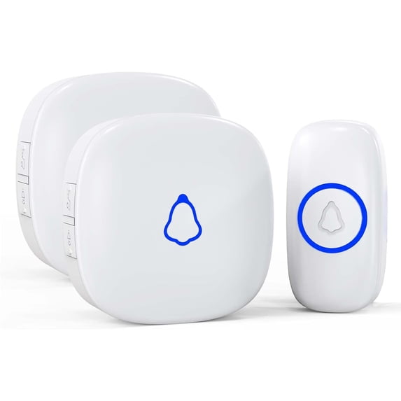 Doorbell, Mini Door Bell with 58 Chimes 5 Volume Levels, 1 Button 2 ...