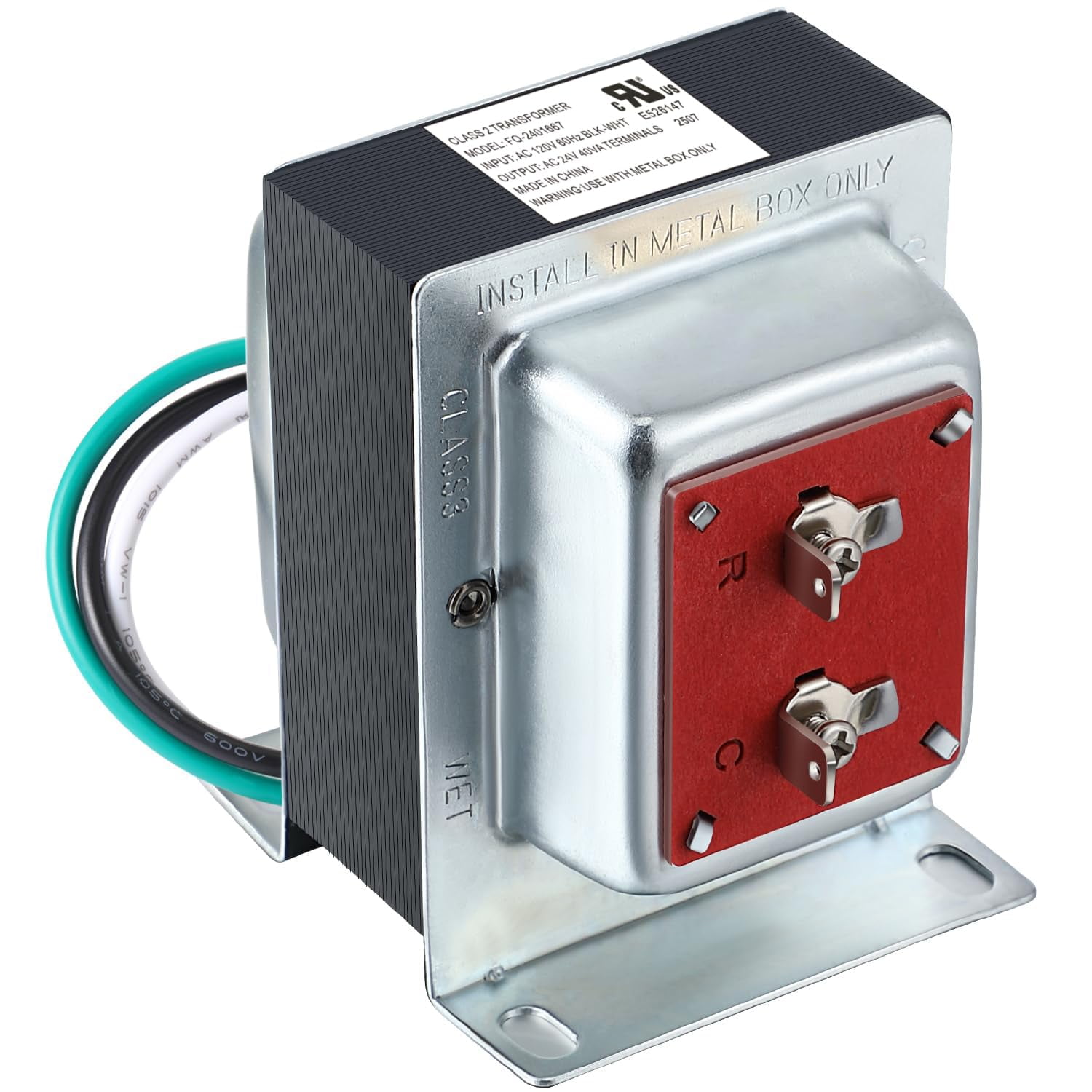 Doorbell Transformer 24v 40VA Compatible with Wired Video Doorbell ...