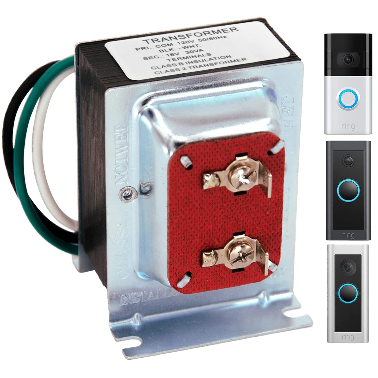 Doorbell Transformer for Video Doorbell, 16v 30va Hardwired Doorbell ...