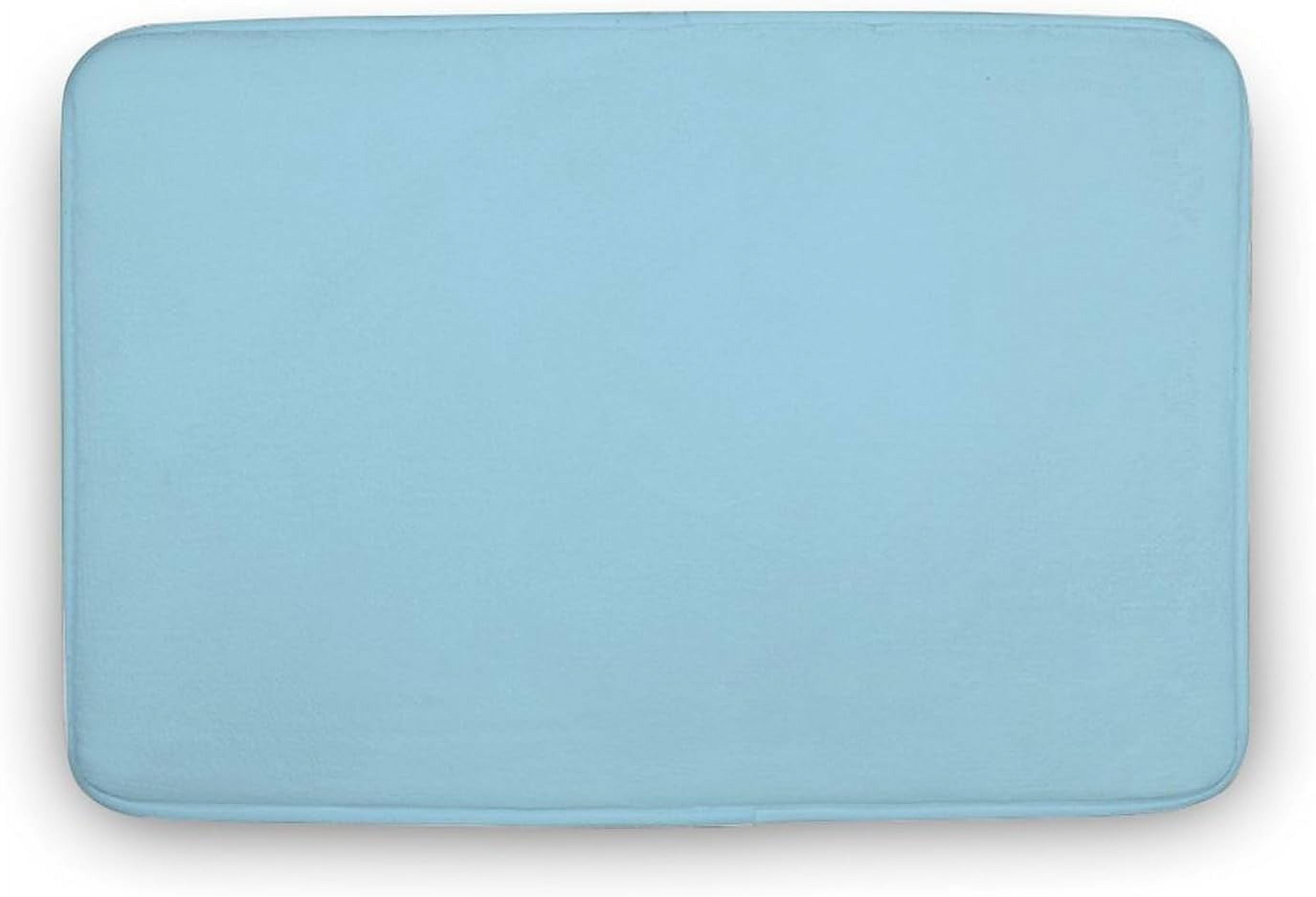 Doormat 16x24 Inch Baby Blue Bathroom Rugs Non Slip & Soft Bath Mat ...