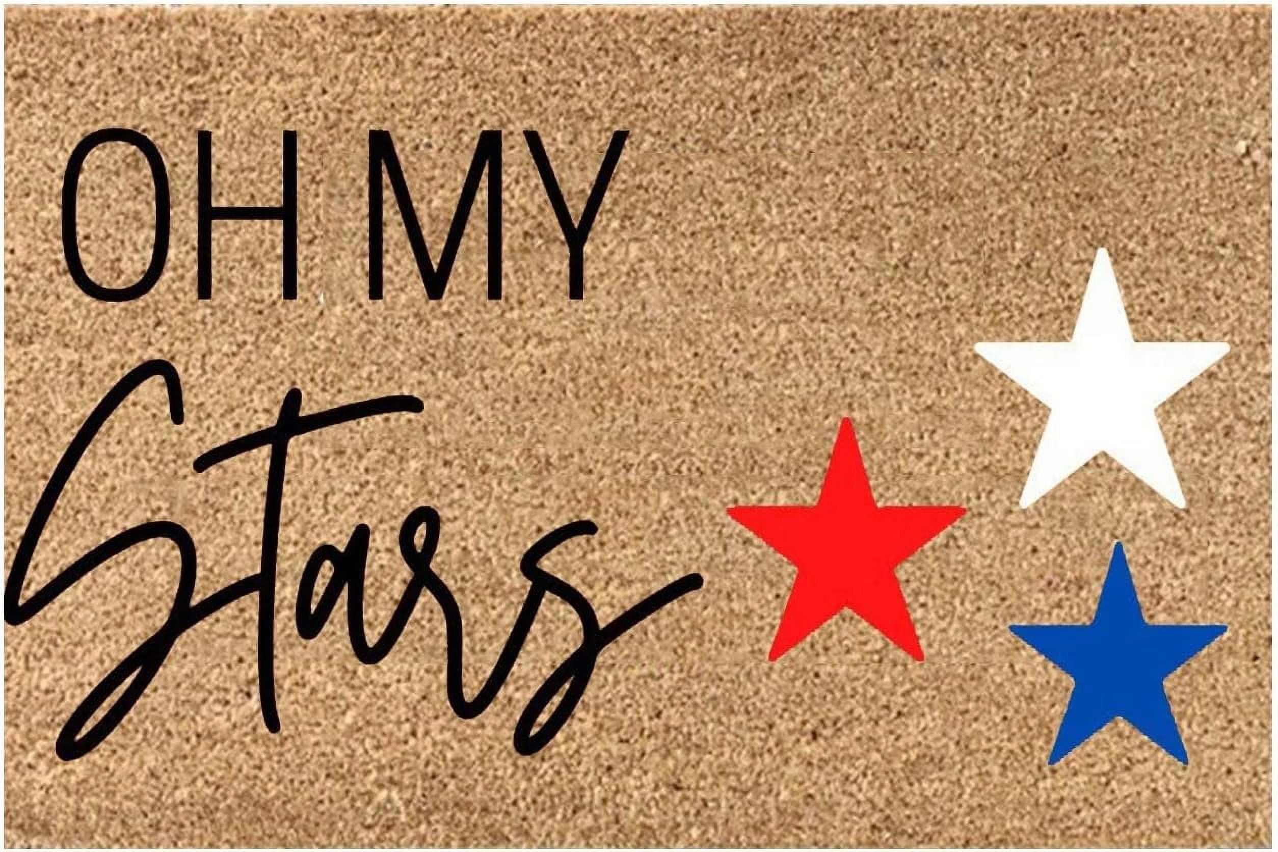 Doormat 16x24 Inch Patriotic Doormat Oh My Stars Red And Blue Doormat ...