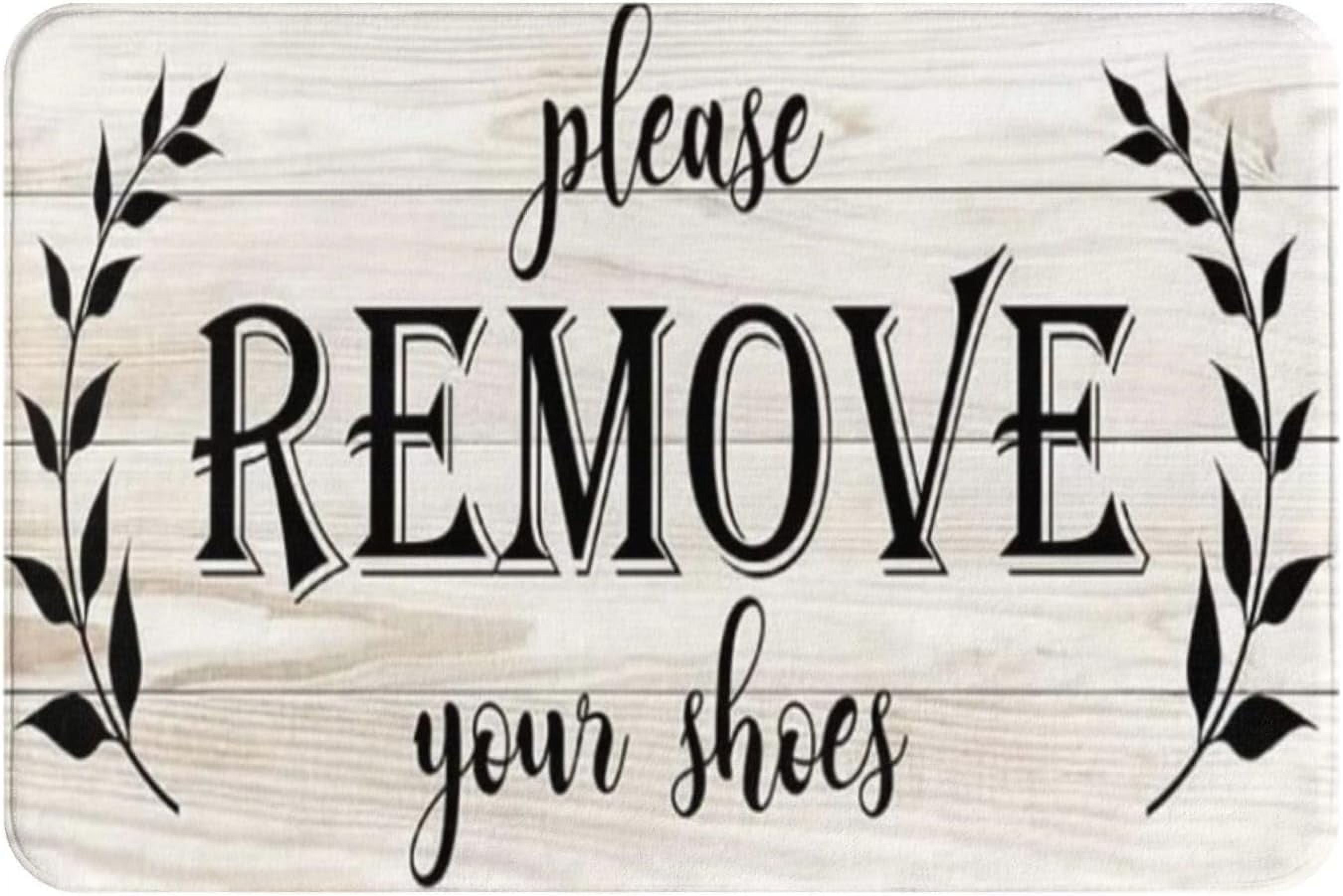 Doormat 16x24 Inch Please Remove Your Shoes Non-Slip Resist Dirt ...