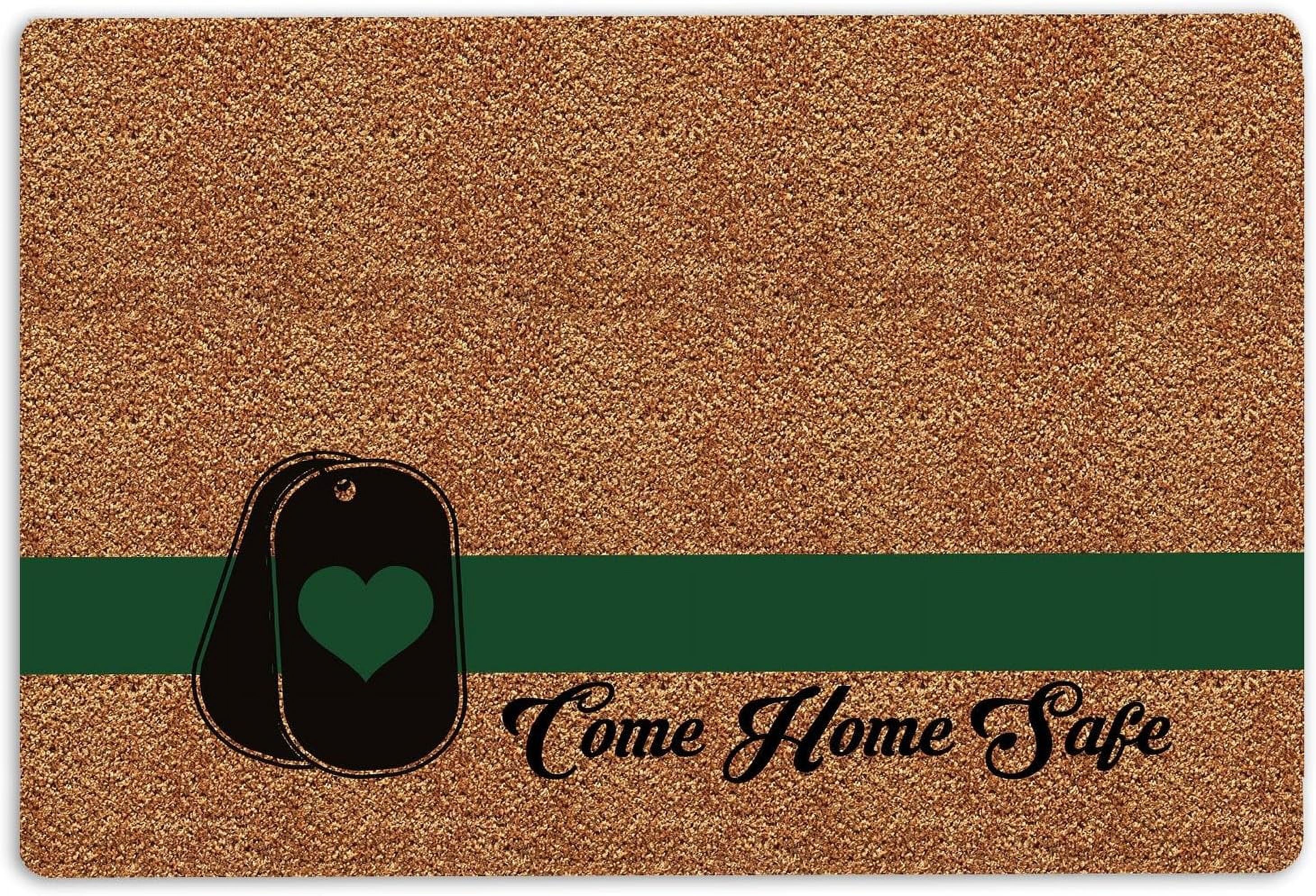 Doormat 16x24 Inch Veteran Door Mat Veteran Soldier Thin Green Come ...