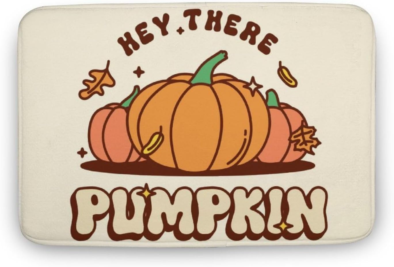 Doormat 17x30 Inch Hey There Pumpkin Retro Fall Bath Mat Welcome Mat ...