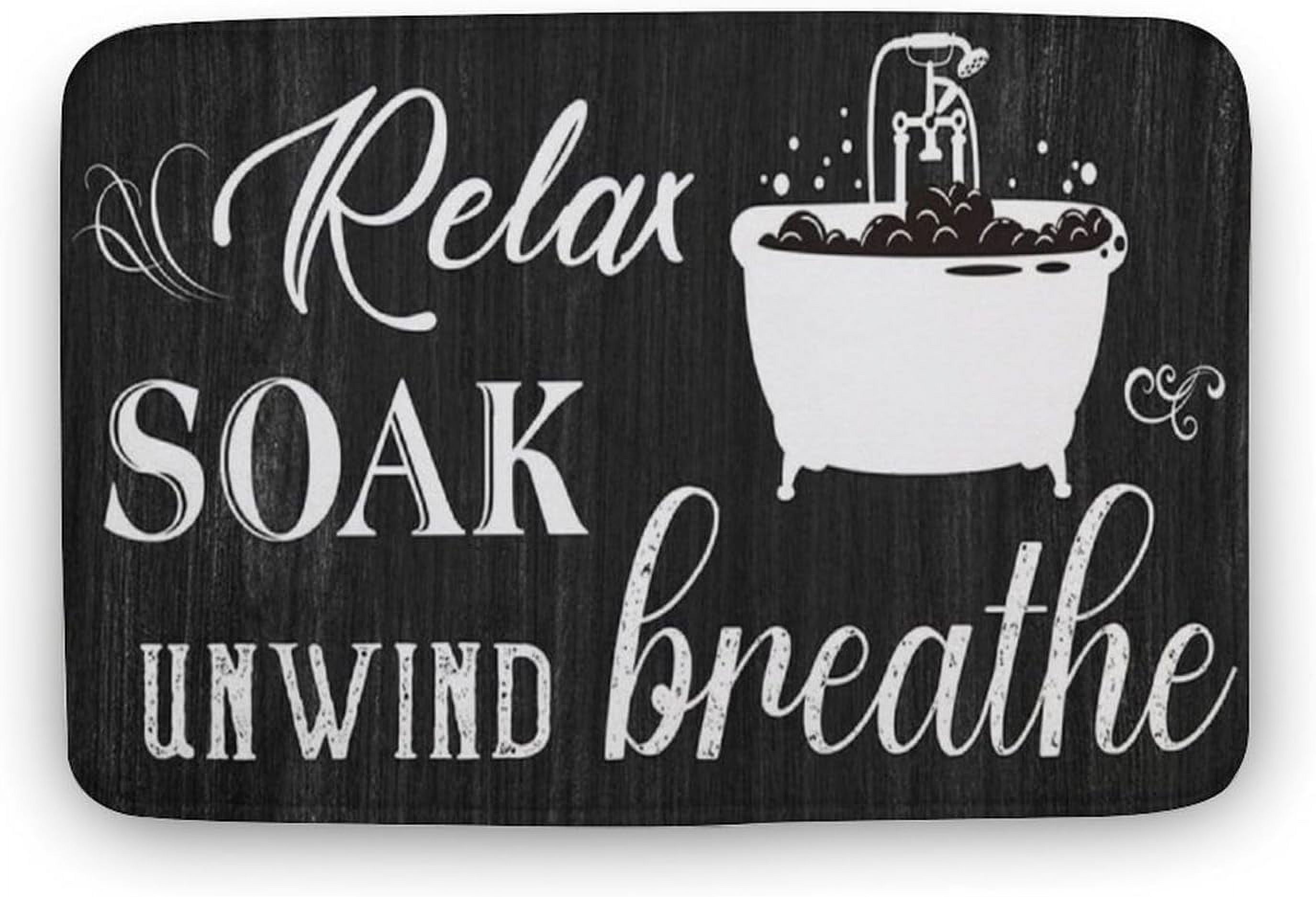 Doormat 17x30 Inch Relax Soak Unwind Breathe Welcome Mats for Front ...