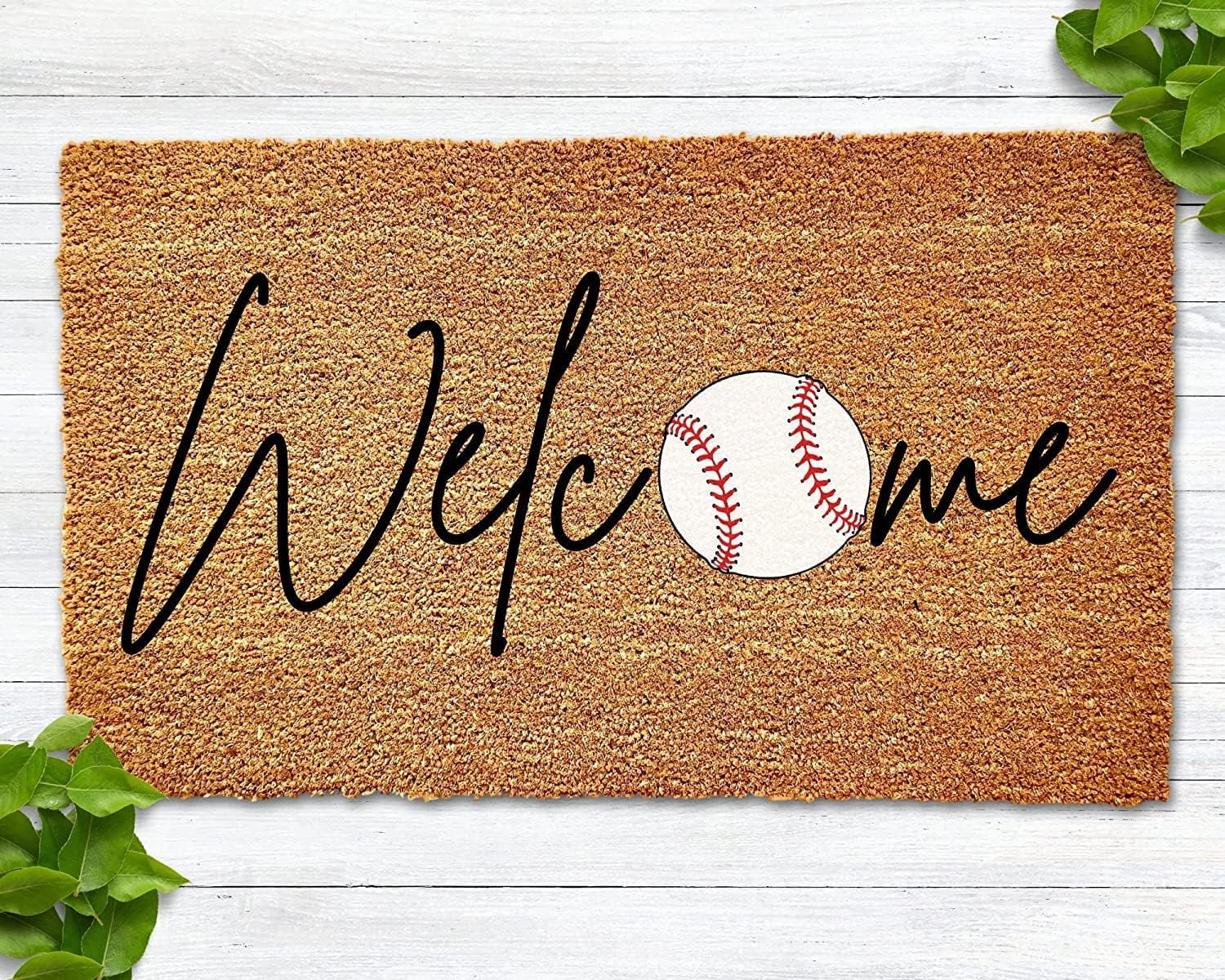 Doormat 17x30 Inch Welcome Baseball Doormat Welcome Mat Baseball Door ...