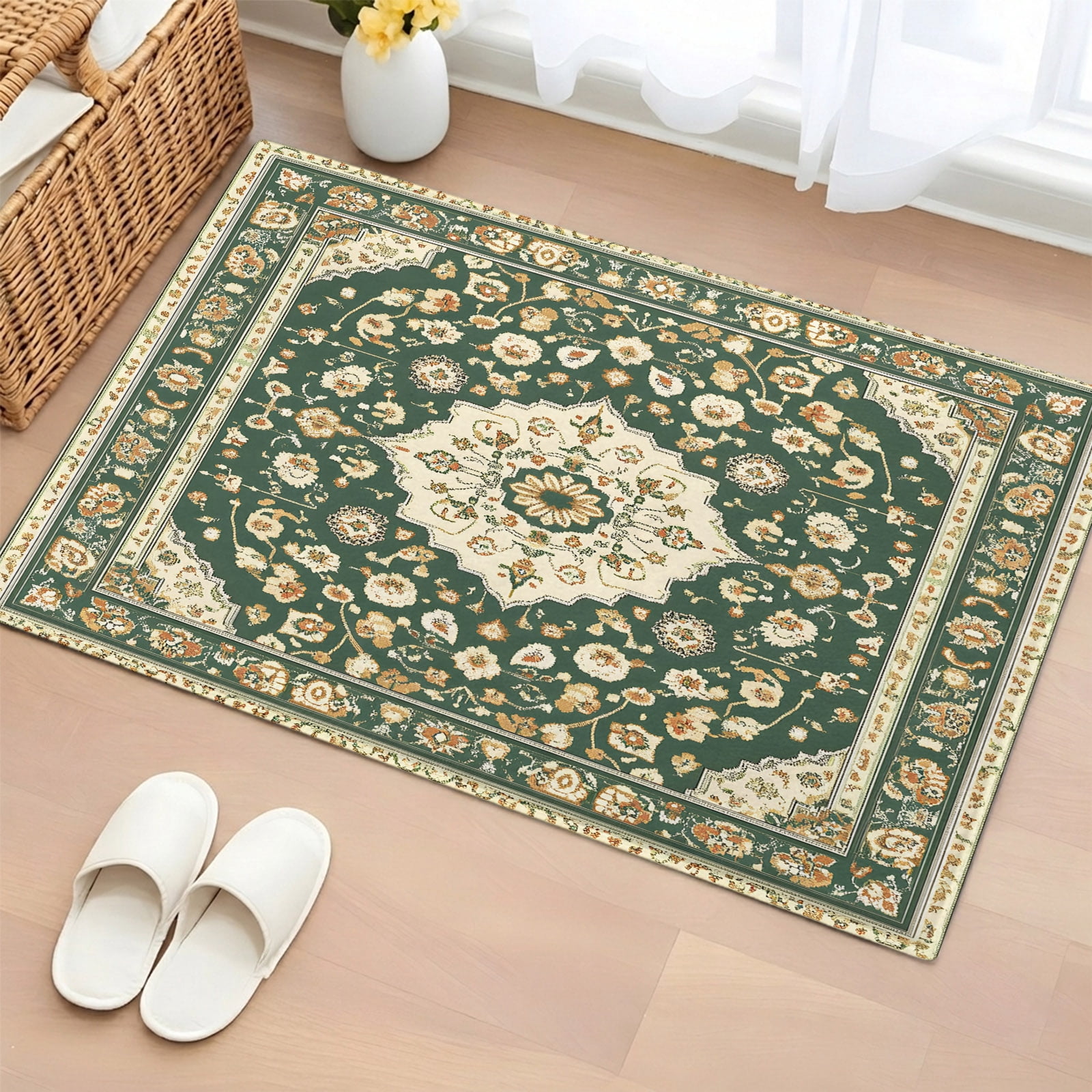 Doormat Bathroom Rugs 18x30in, Bohemian Vintage Farm Pattern Non Slip ...