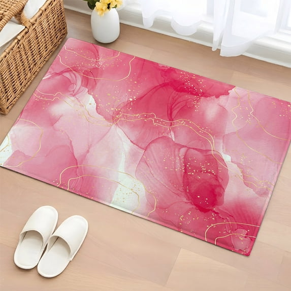 Doormat Bathroom Rugs 18x30in, Natural Marble Stone Abstract Texture ...