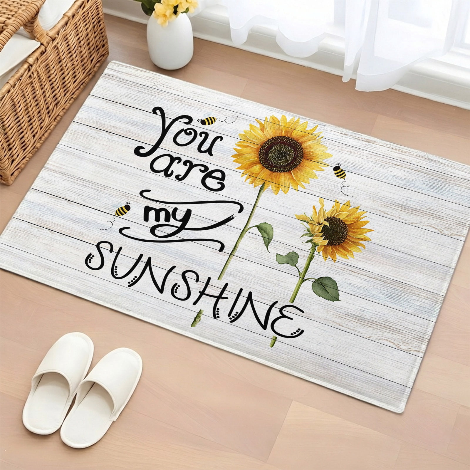Doormat Bathroom Rugs 18x30in, You Are My Sunshine Words Non Slip Door ...