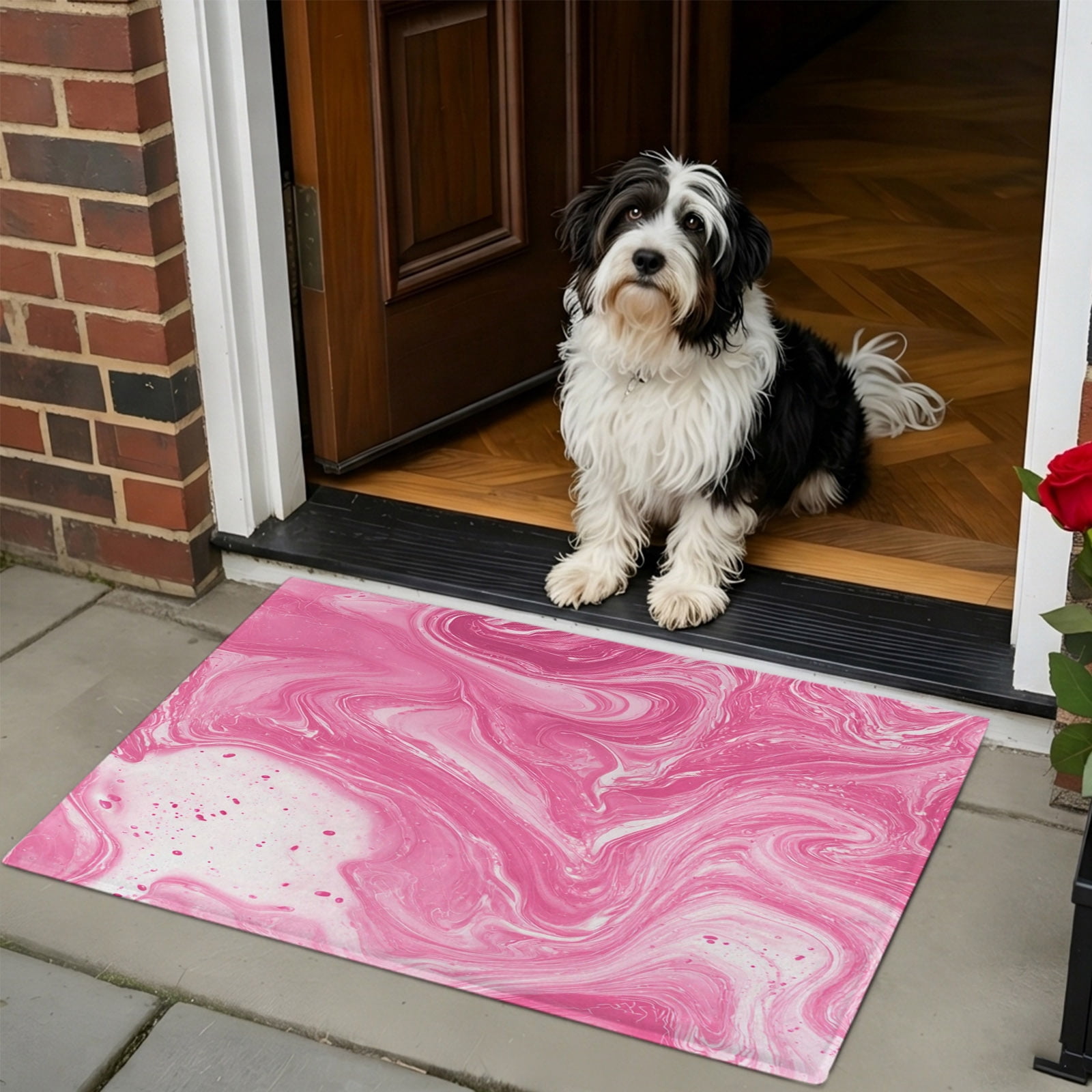 Doormat Bathroom Rugs 24x35in, Abstract Marble Texture Non Slip Door ...