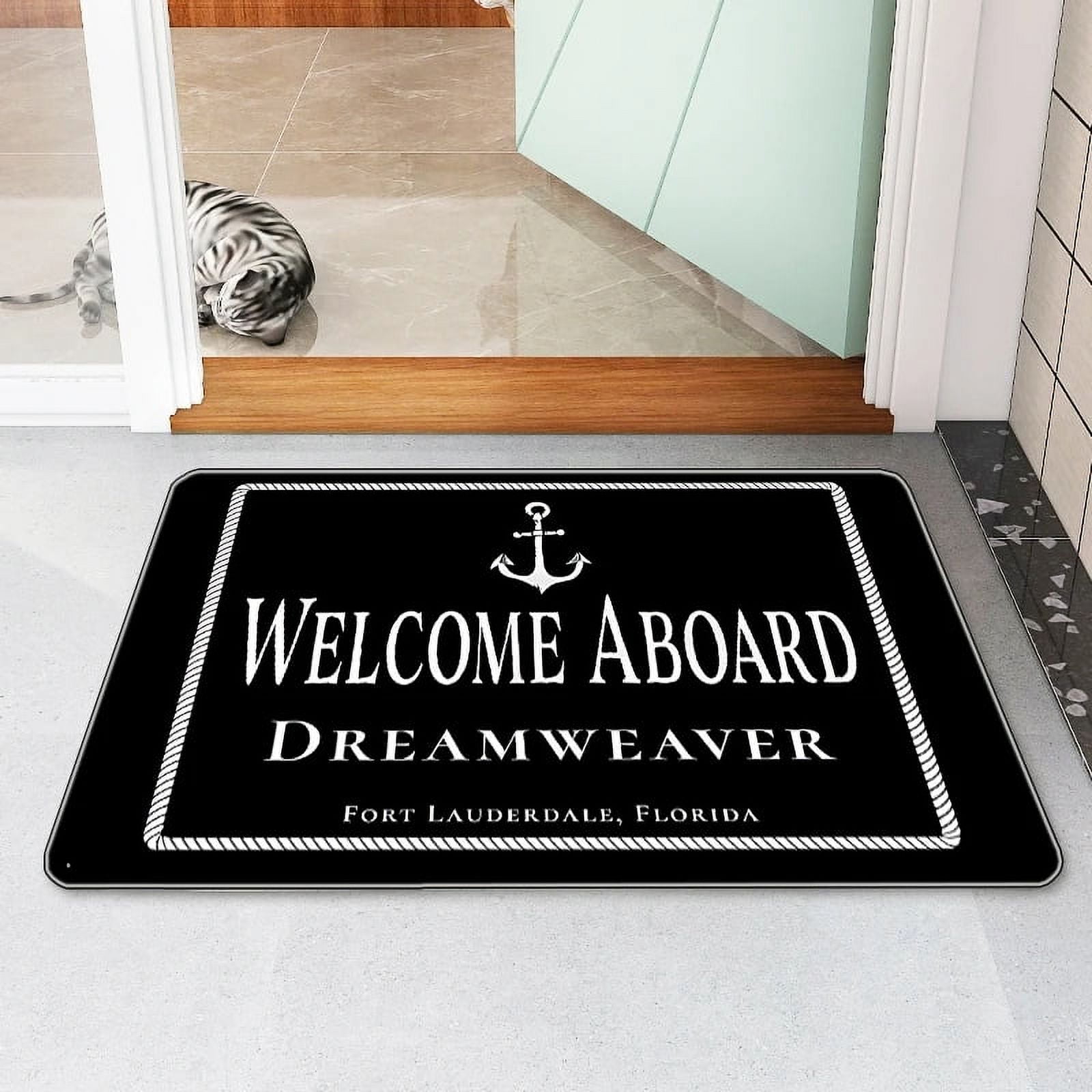 Doormat Boat Name Entrance Carpet Door Mat Floor Design Kitchen Mats ...