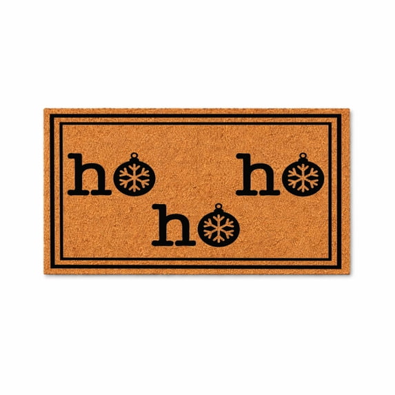 Holiday Doormat, Christmas Ornament Snowflake Doormat, Seasonal Welcome ...