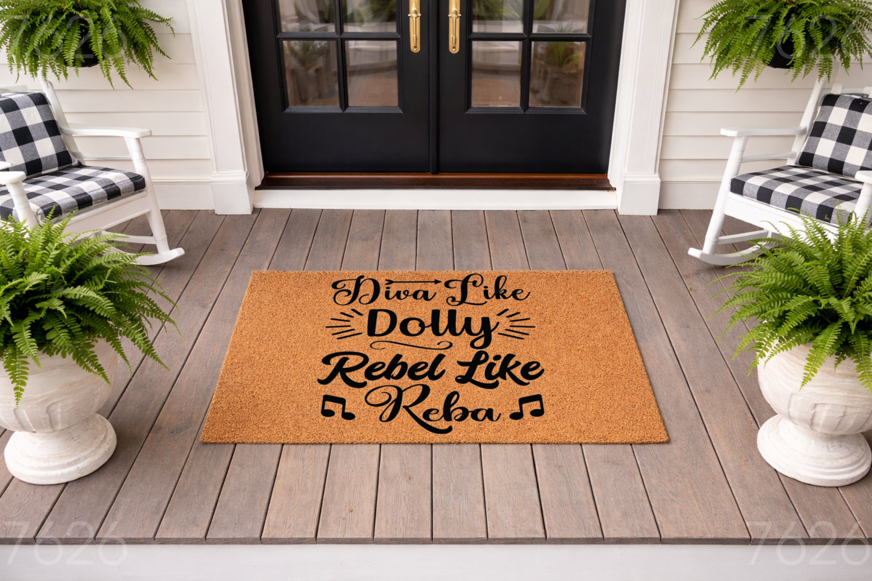 Diva Like Dolly Rebel Like Reba Doormat, Decorative Outdoor Entryway ...
