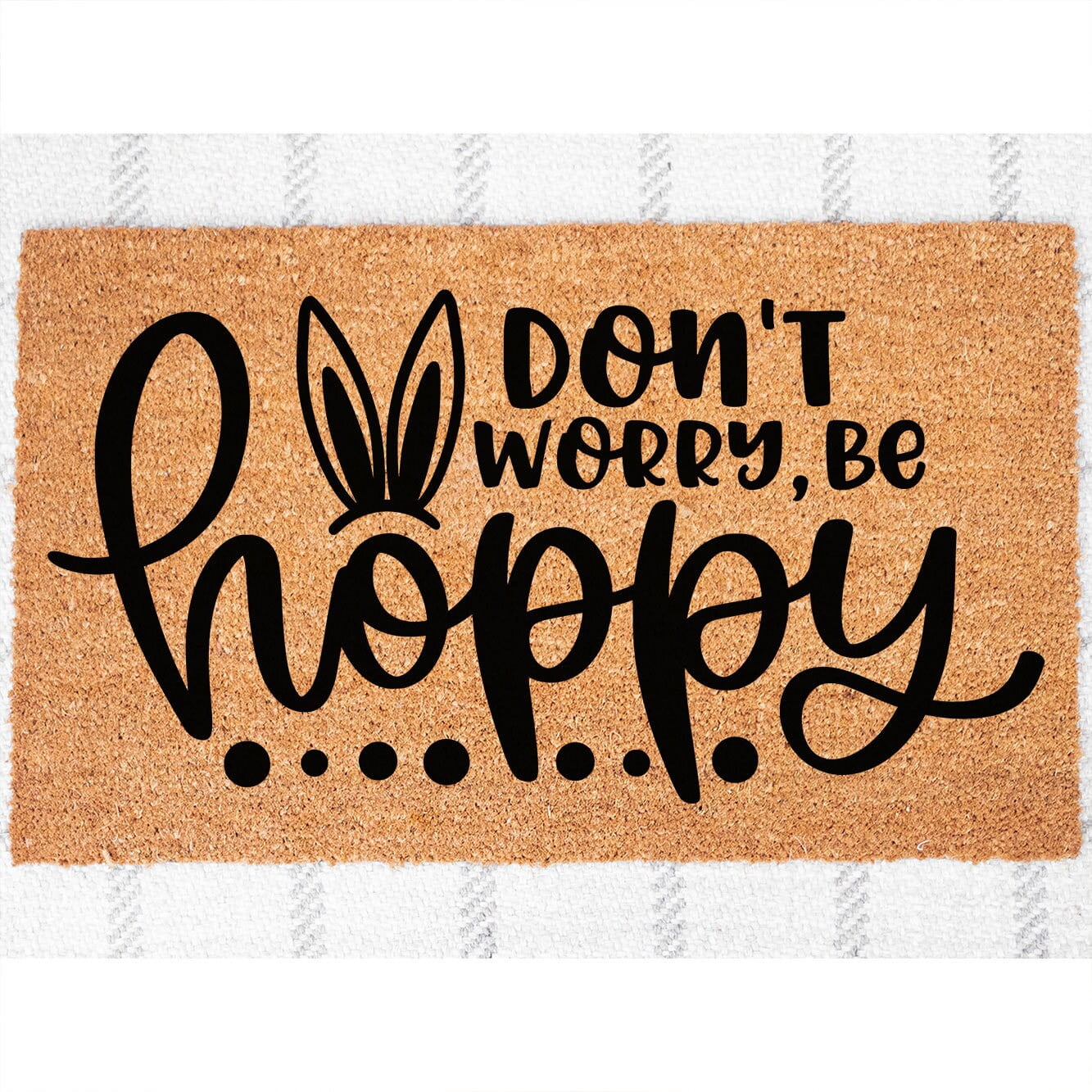 Doormat Don't Worry Be Hoppy Easter Spring Decor Easter Decor Easter ...
