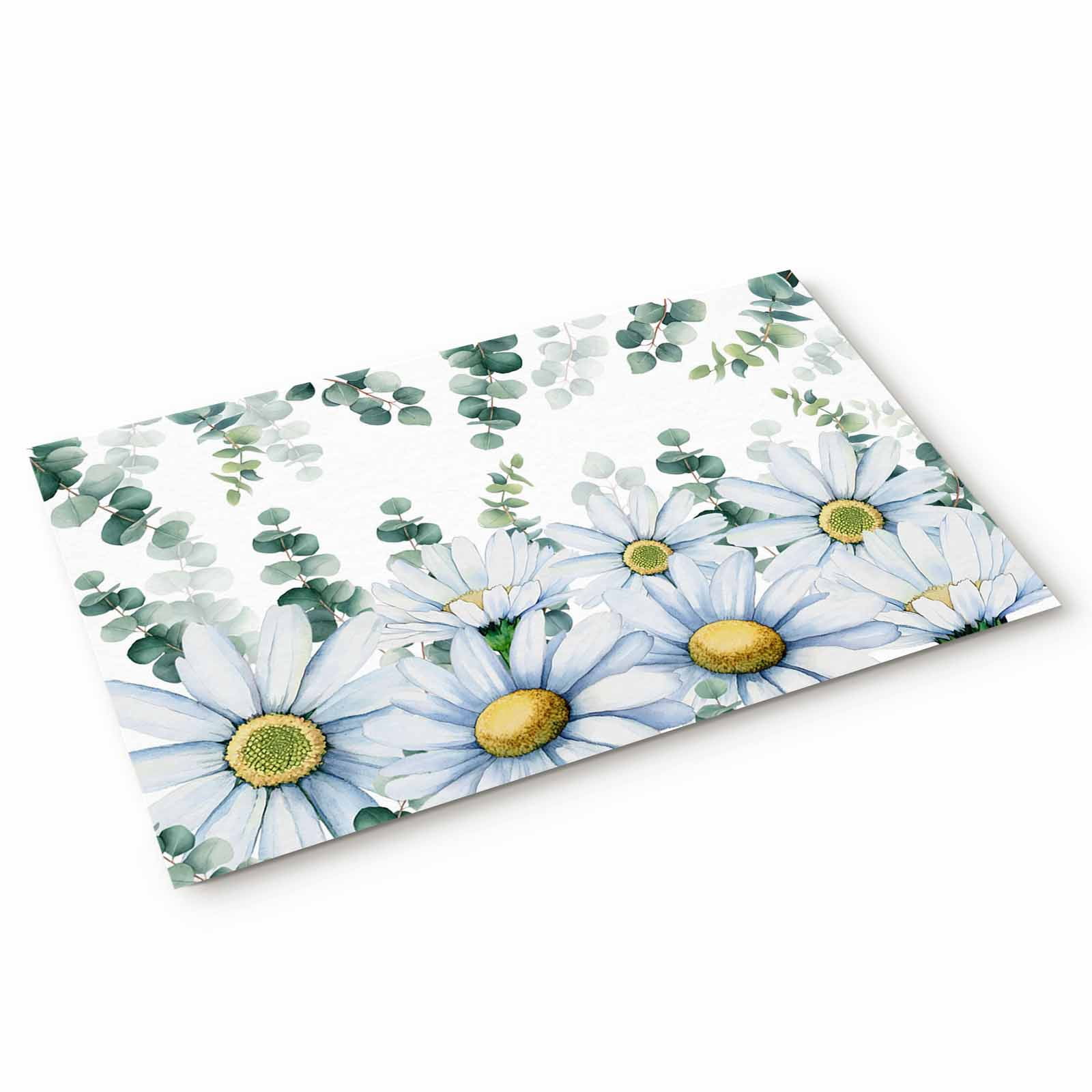 Doormat Eucalyptus Leaves Doormats Entrance Door Rug Farmhouse Daisy ...