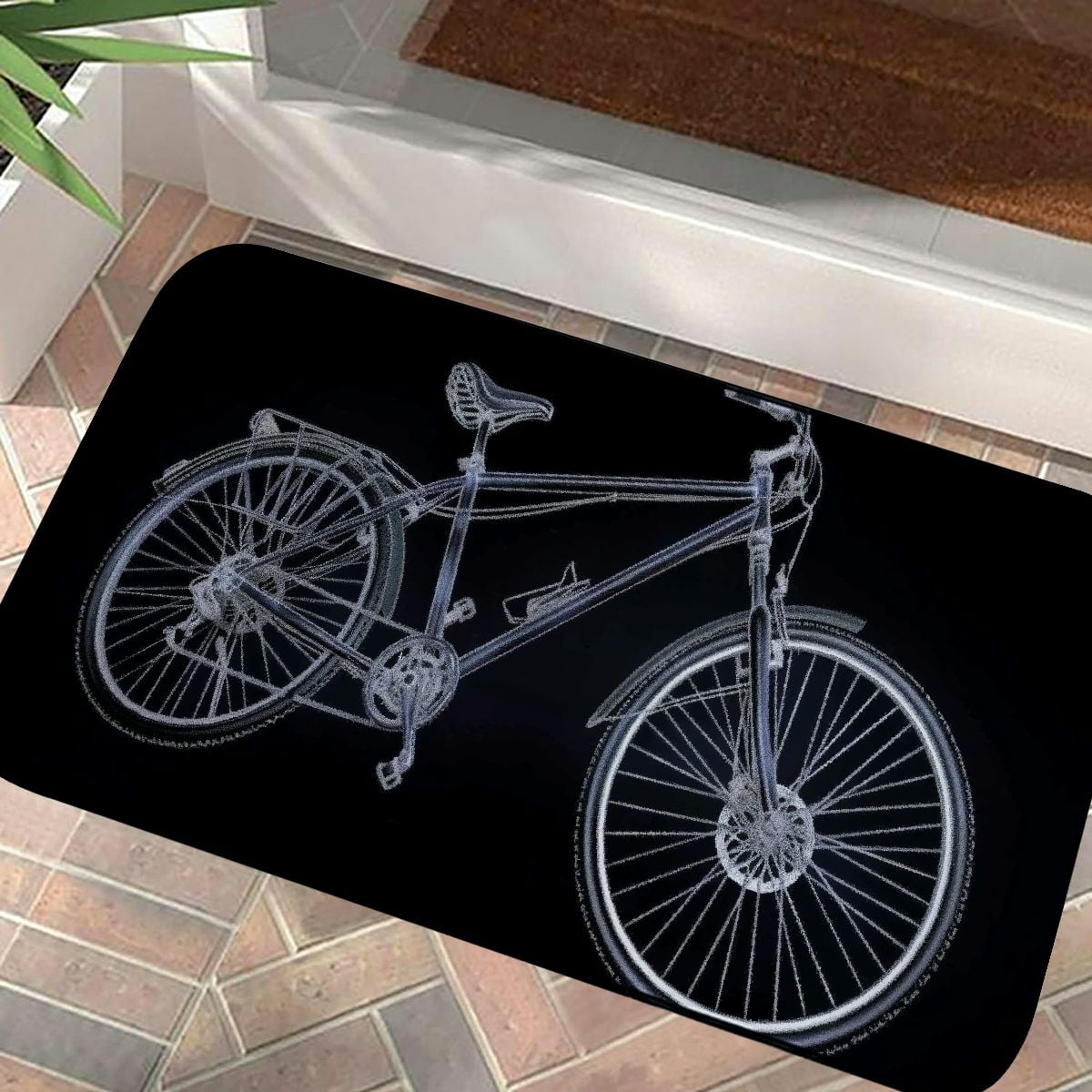 Doormat Floor Rug/Mat Bike Mature Wheel Saddle Spokes - Walmart.com