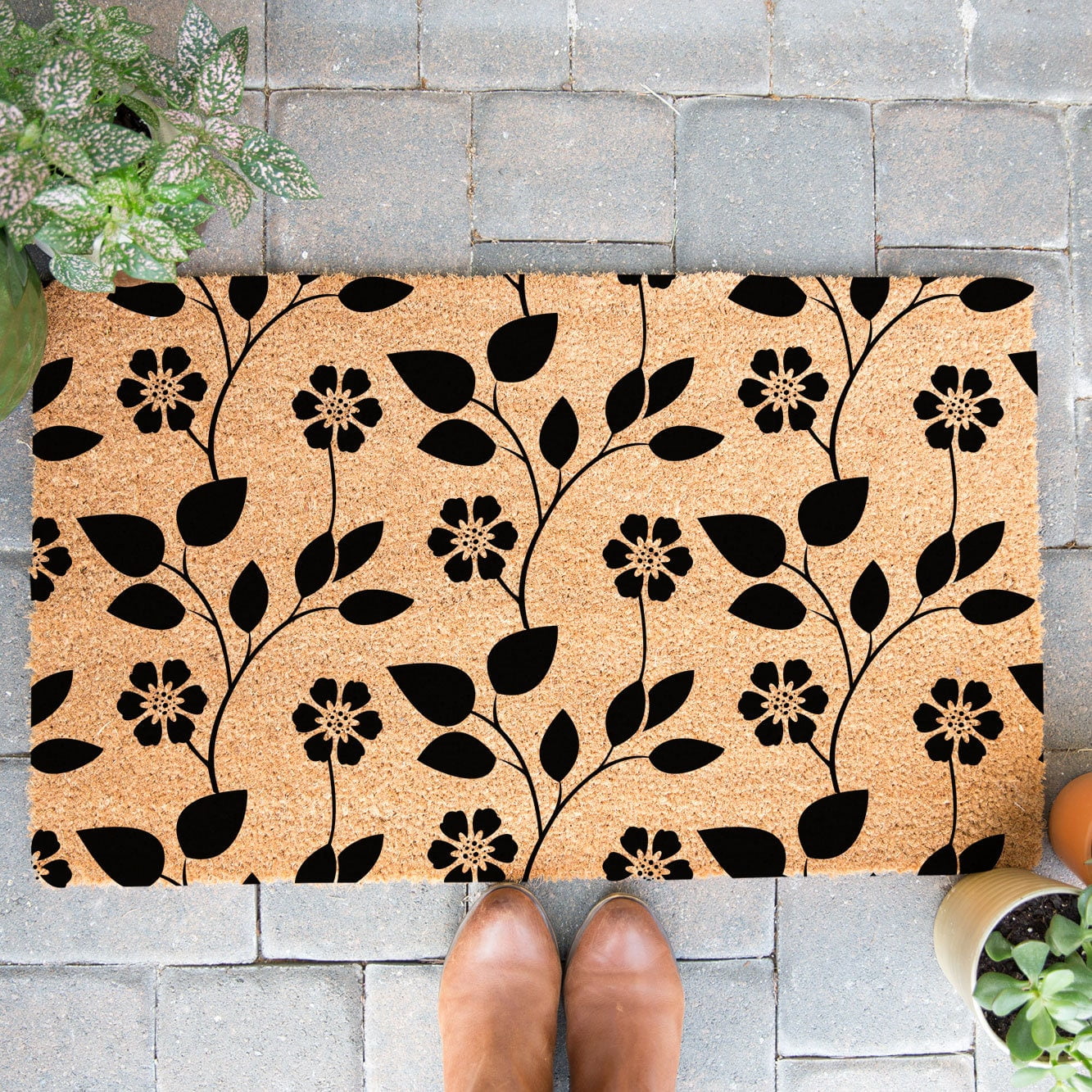 Doormat Floral Pattern 20 Farmhouse Mat Front Porch Mat Unique Gift H ...