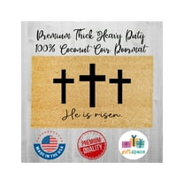 He Is Risen Matthew 28:6 | Christian Easter Doormat | Bible Verse ...