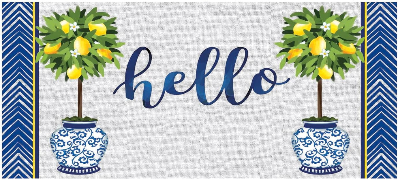 Doormat Hello Lemon Tree Sassafras Switch Mat Inserts, Interchangeable ...