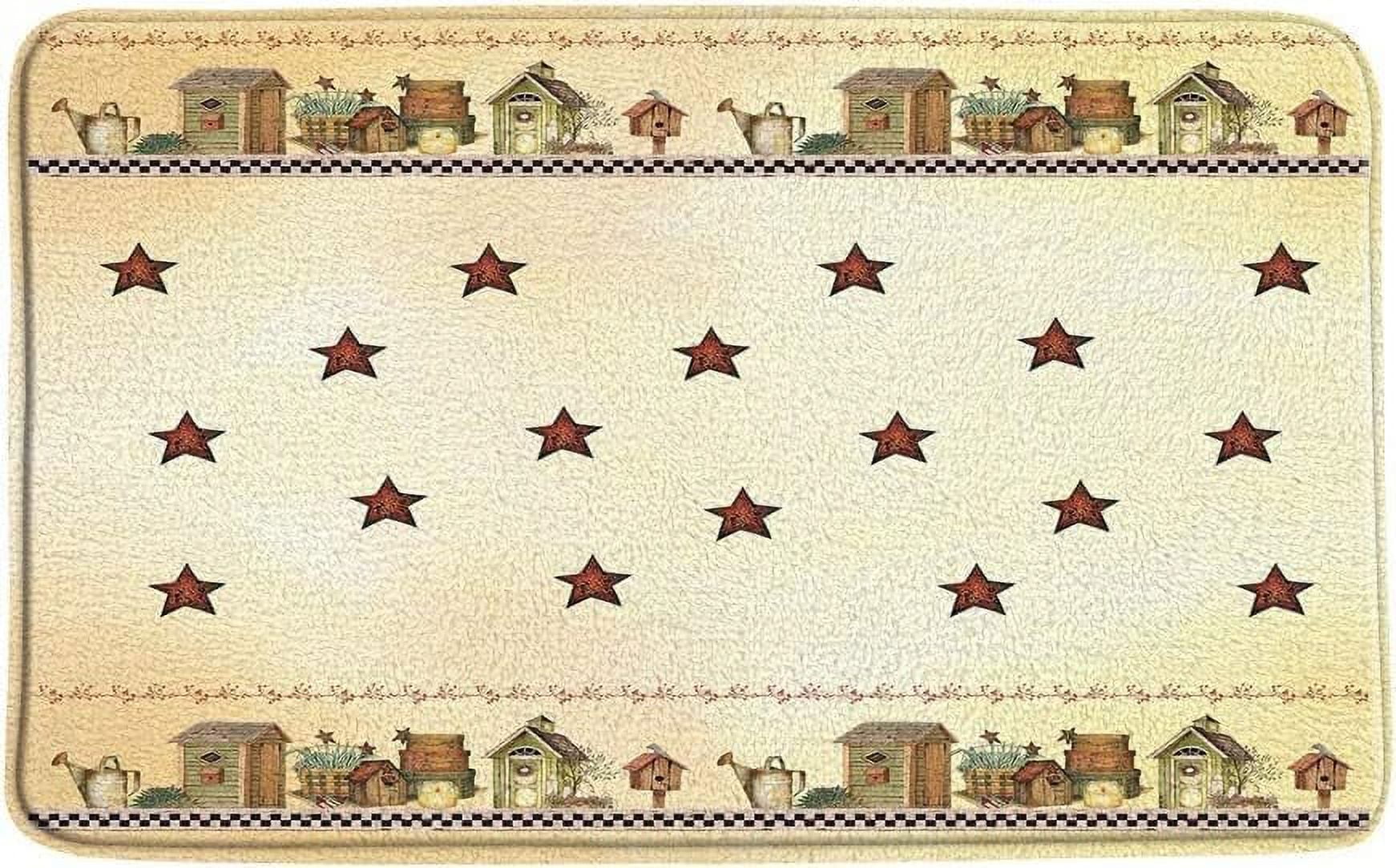 Doormat Inside Rustic Rustic Star Country Bath Mat Primitive Outhouse ...