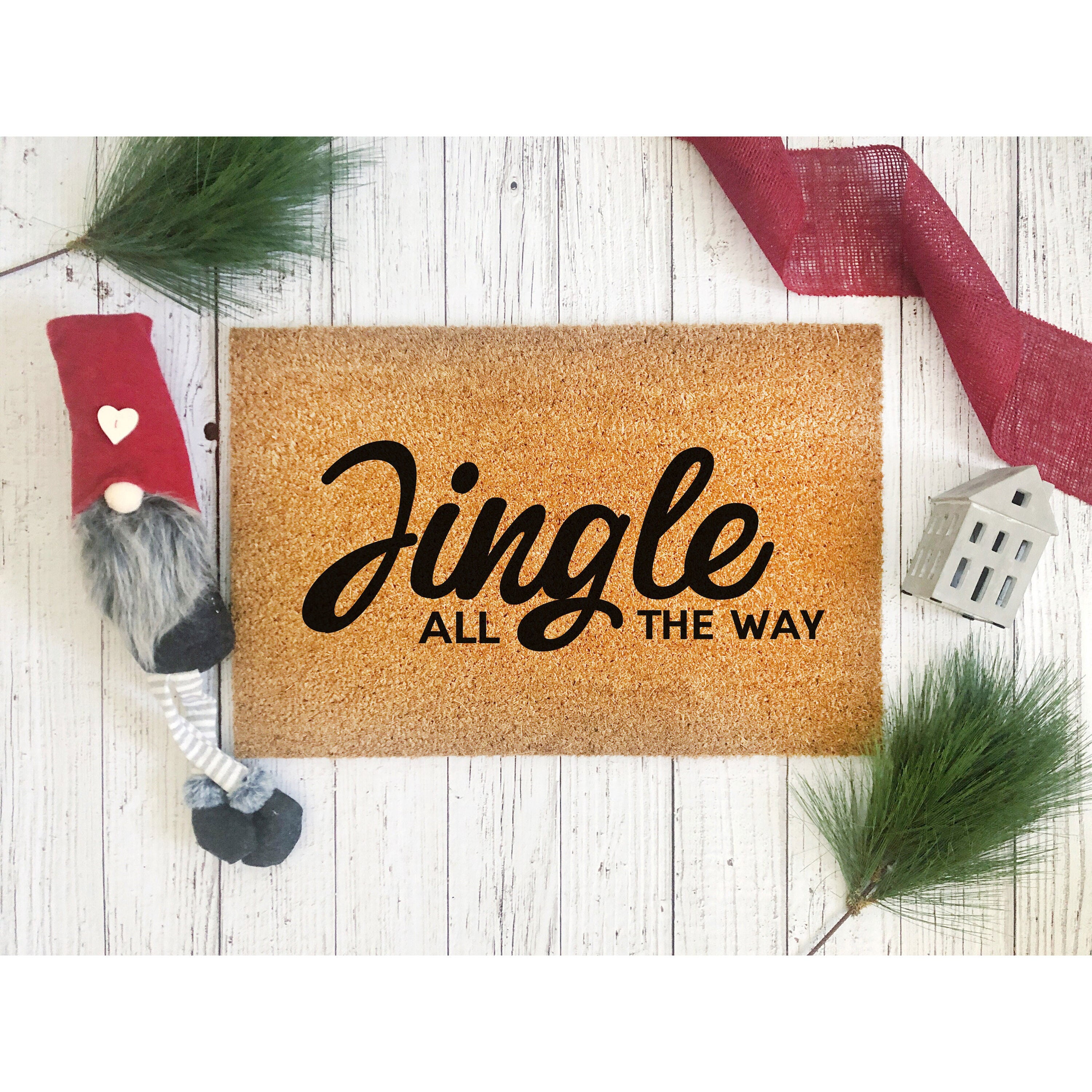 Doormat Jingle All The Way Gifts For Mom Christmas Decor Merry Chris ...