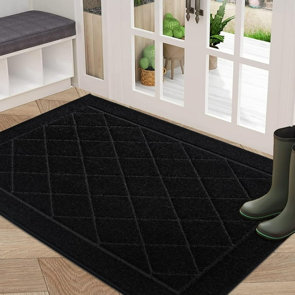 Doormat Non-Slip Entryway Rugs Washable, Dog Door Mat Stain Resistant ...