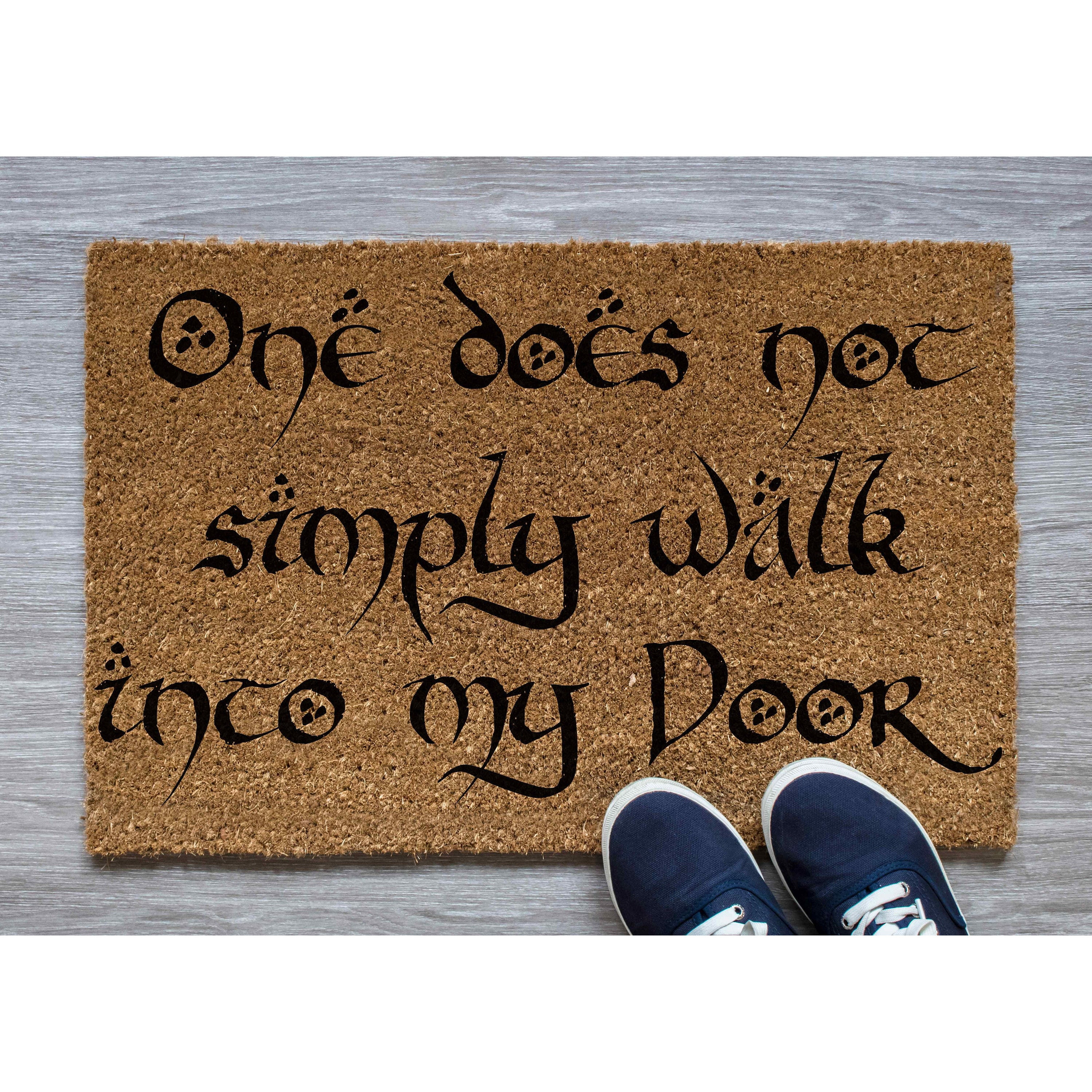 Doormat One Does Not Simply Walk Into My Door LOTR Inspired Welcome M ...