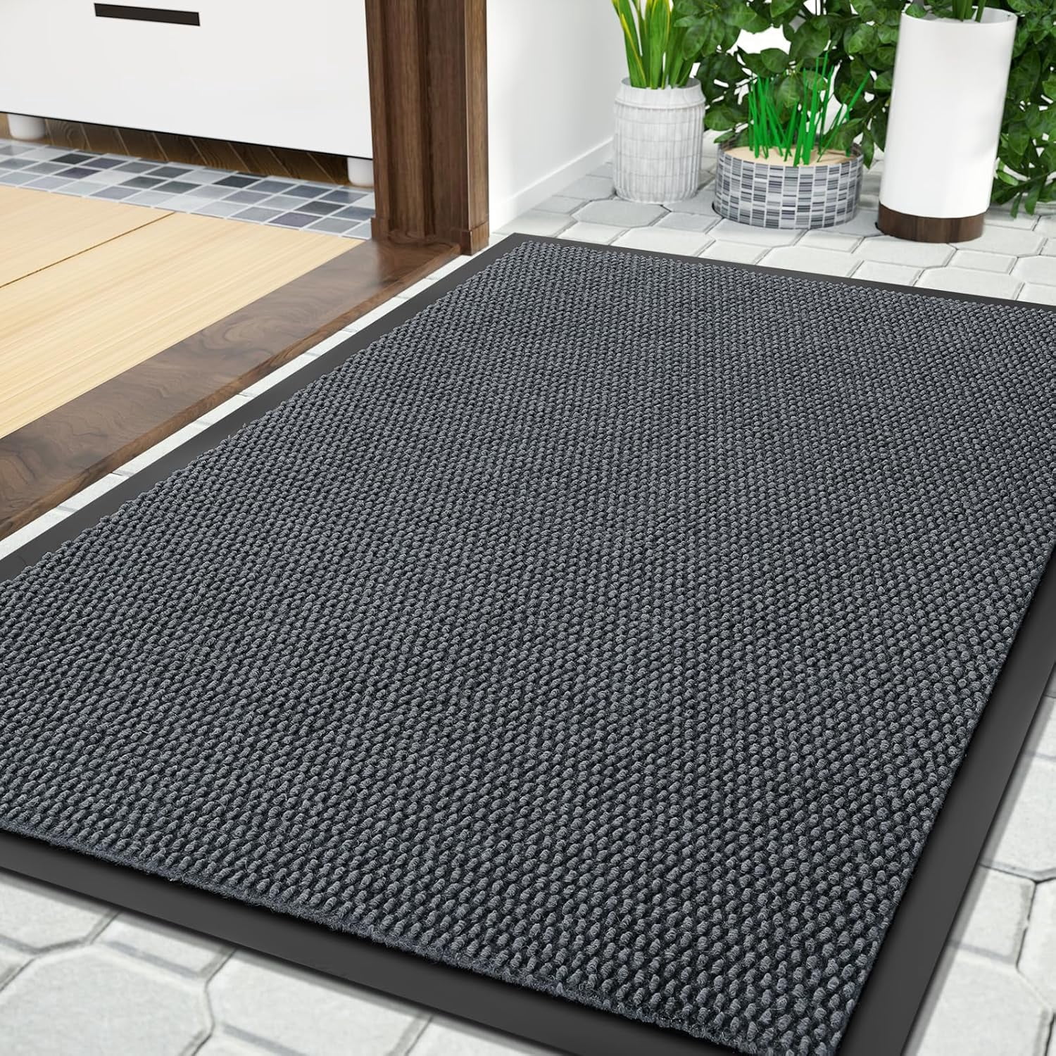 Doormat Outdoor Indoor Entrance 36 x 24, All-Season All-Weather Front ...