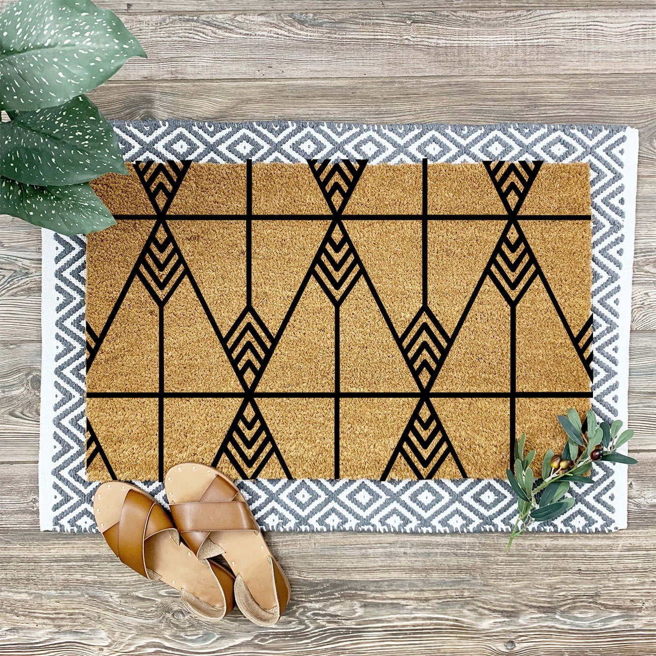 Doormat Pattern 15 New Home Gift Front Door Mat Doormat Outdoor Housew ...