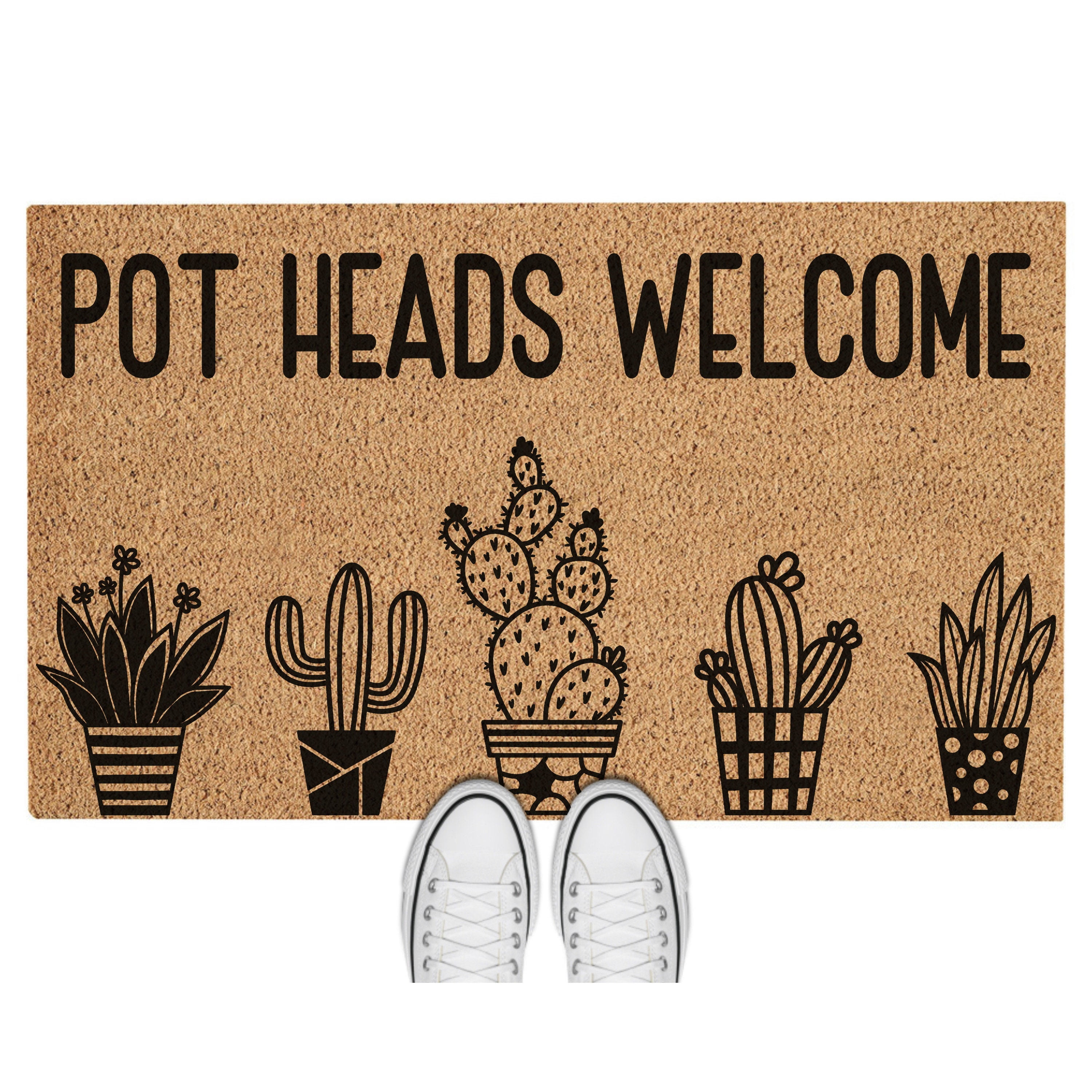 Doormat Pot Heads Welcome 420 Welcome Mat Funny Moving Gift Housewa (24 ...