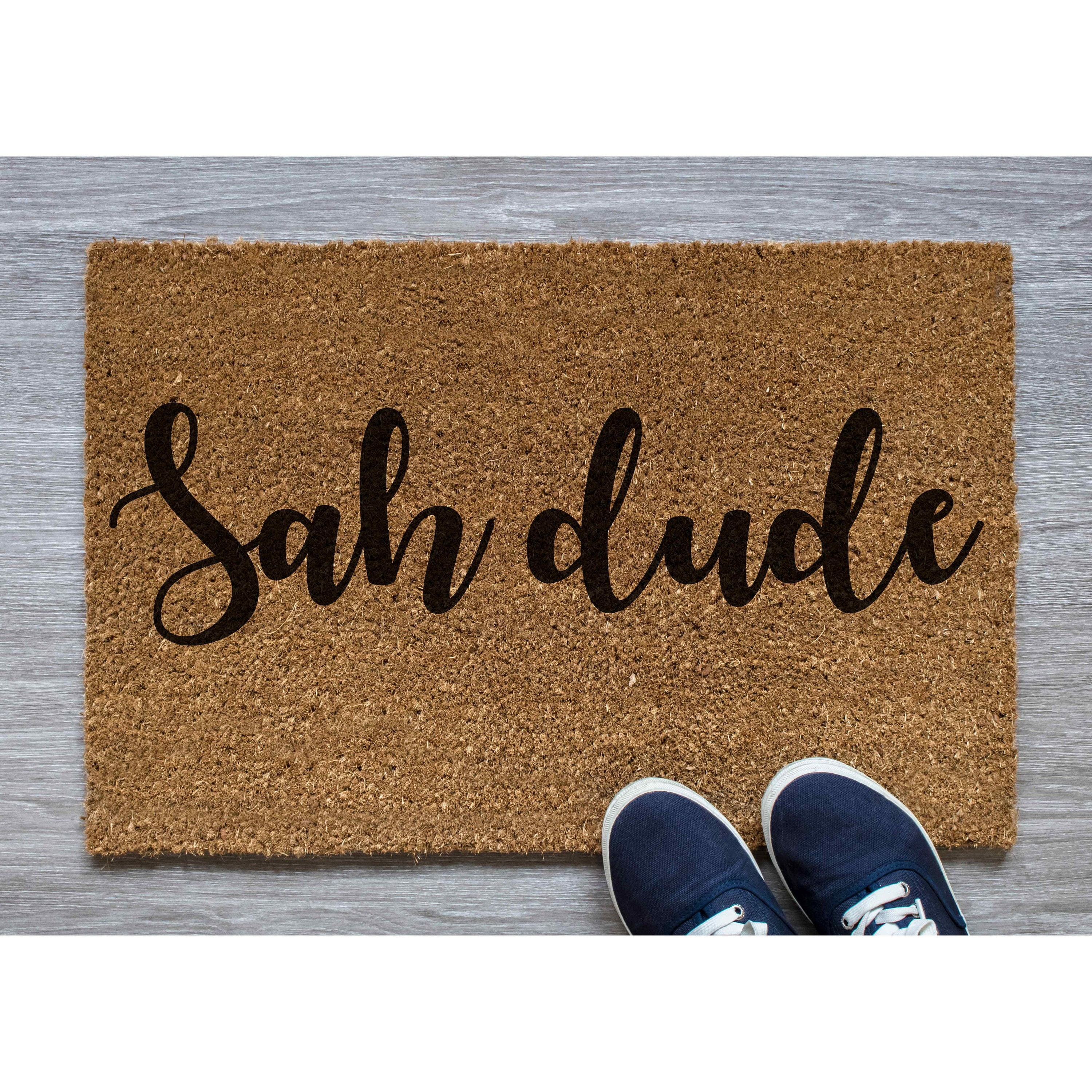 Doormat Sah Dude Welcome Mat Funny Out Front Porch House Warming Ho (36 ...