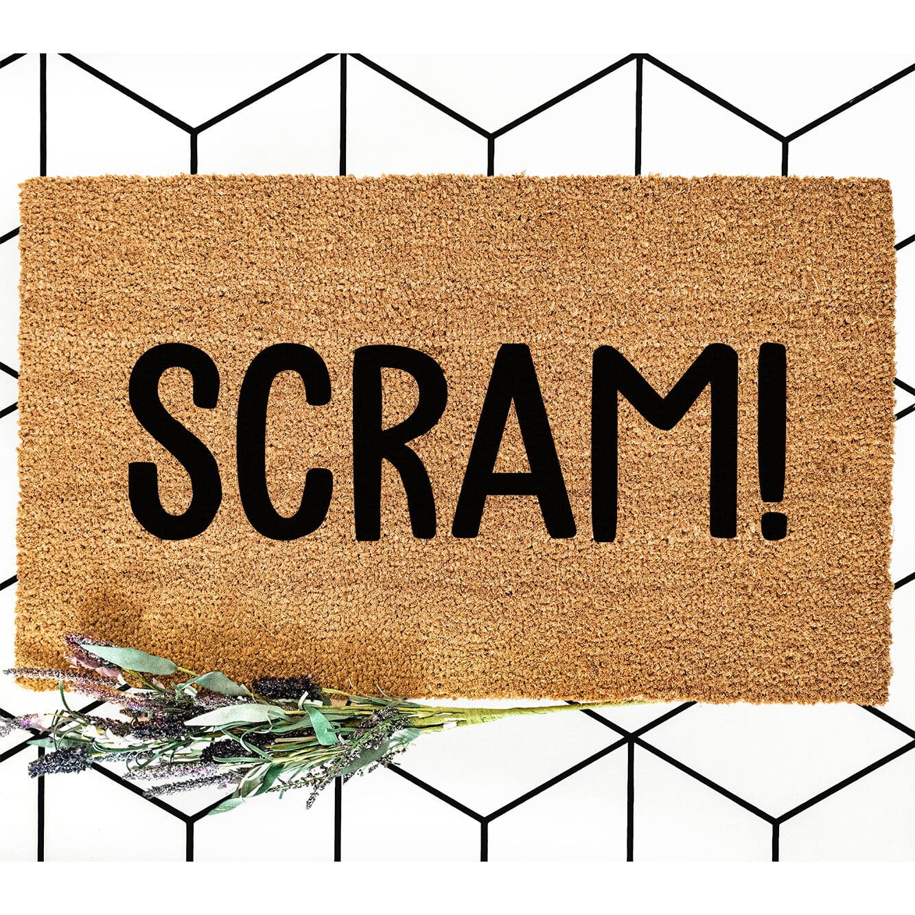 Doormat Scram! Welcome Mat Funny s House Warming Farmhouse Outside (18 ...