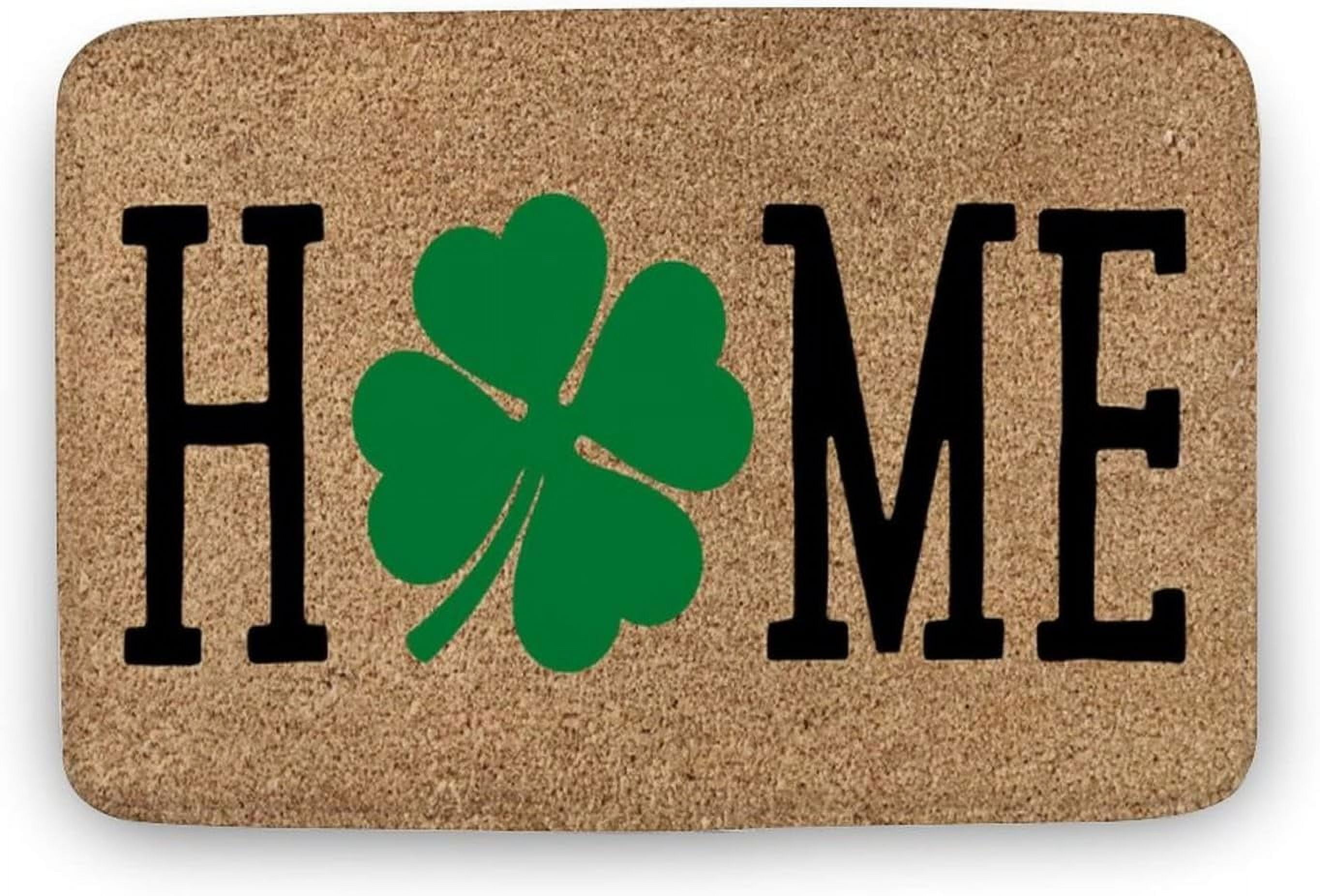 Doormat St. Patricks Day Doormat Shamrock DoormatWelcome mat Cute St ...