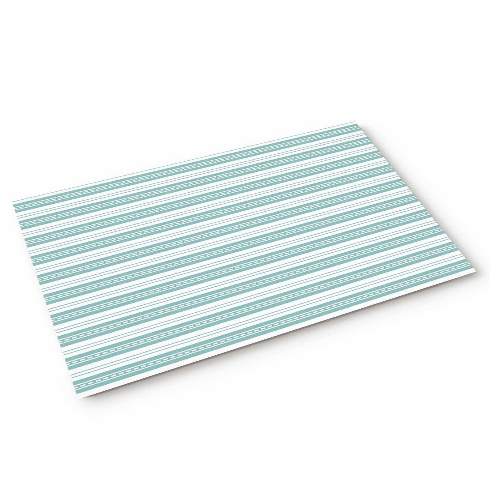 Doormat Teal Blue Lines Stripe Doormats Entrance Door Rug Classic ...