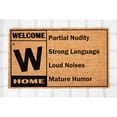 Doormat Welcome Home Movie Rating Welcome Mat Funny Unique Gift Rug (36 ...