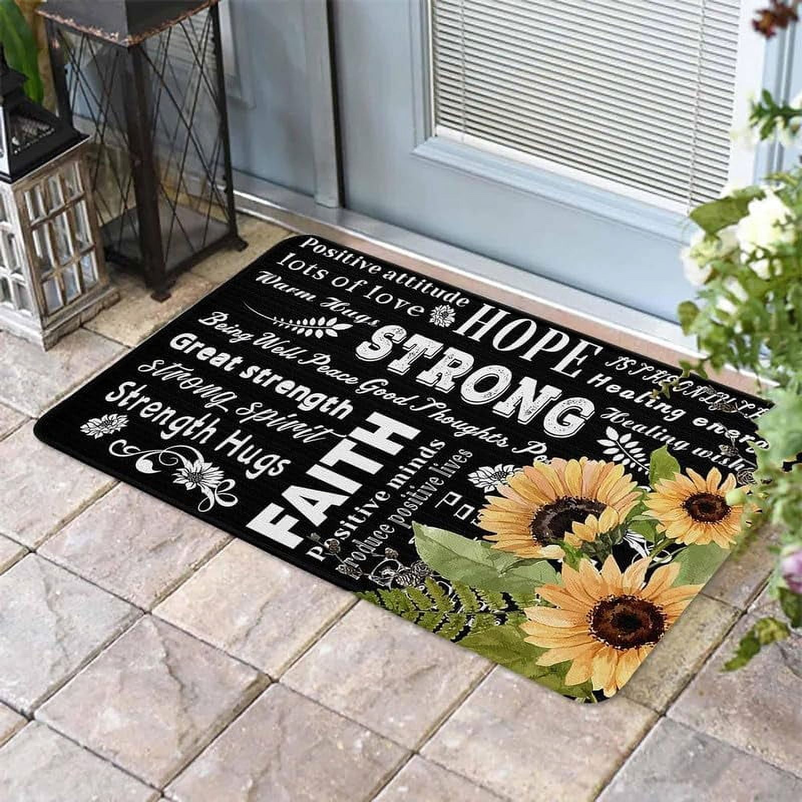 Doormat Welcome Inspirational Faith Hope Love Strength Quotes ...