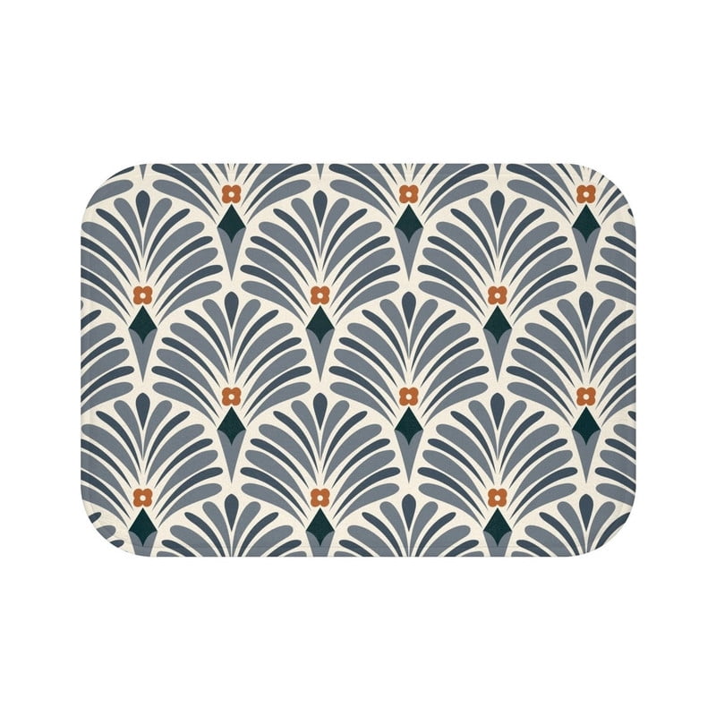Doormat Welcome Ivory Rust Floral Funny Entryway Rugs Indoor Non Slip ...